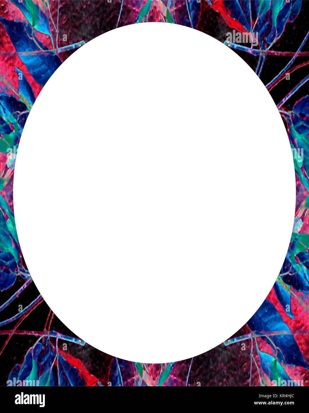 Circle White Background with Decorated Round Borders Stock Photo - Alamy