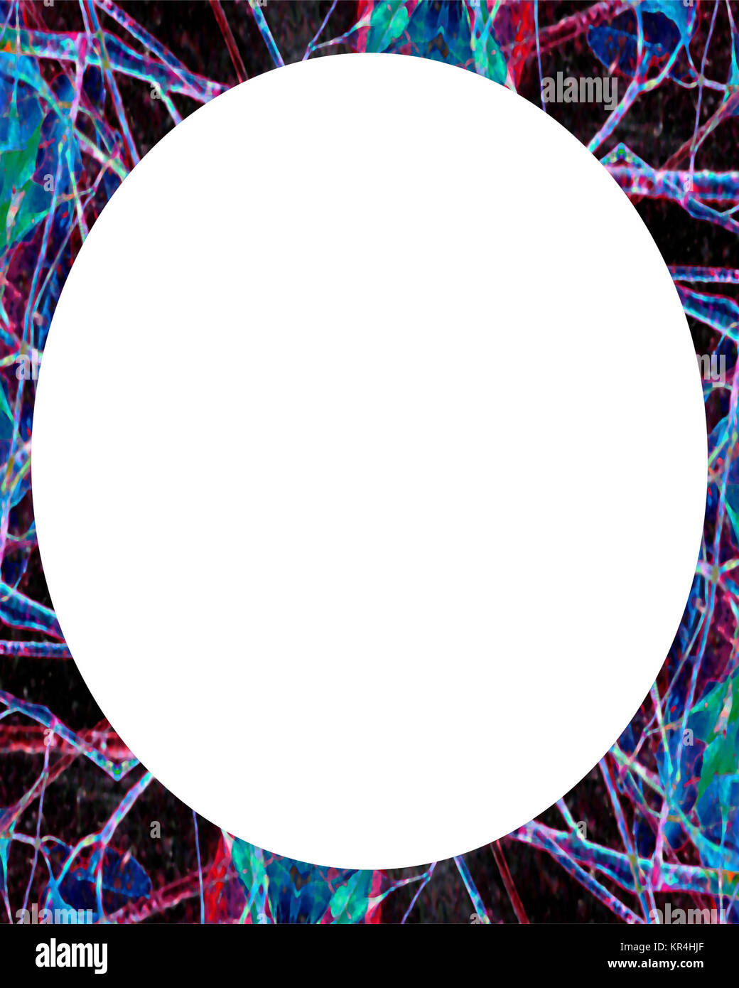 Circle White Background with Decorated Round Borders Stock Photo - Alamy