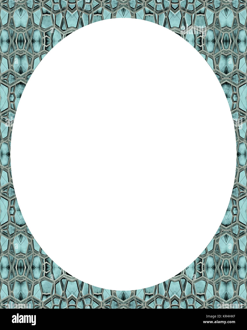 Circle White Background with Decorated Round Borders Stock Photo - Alamy