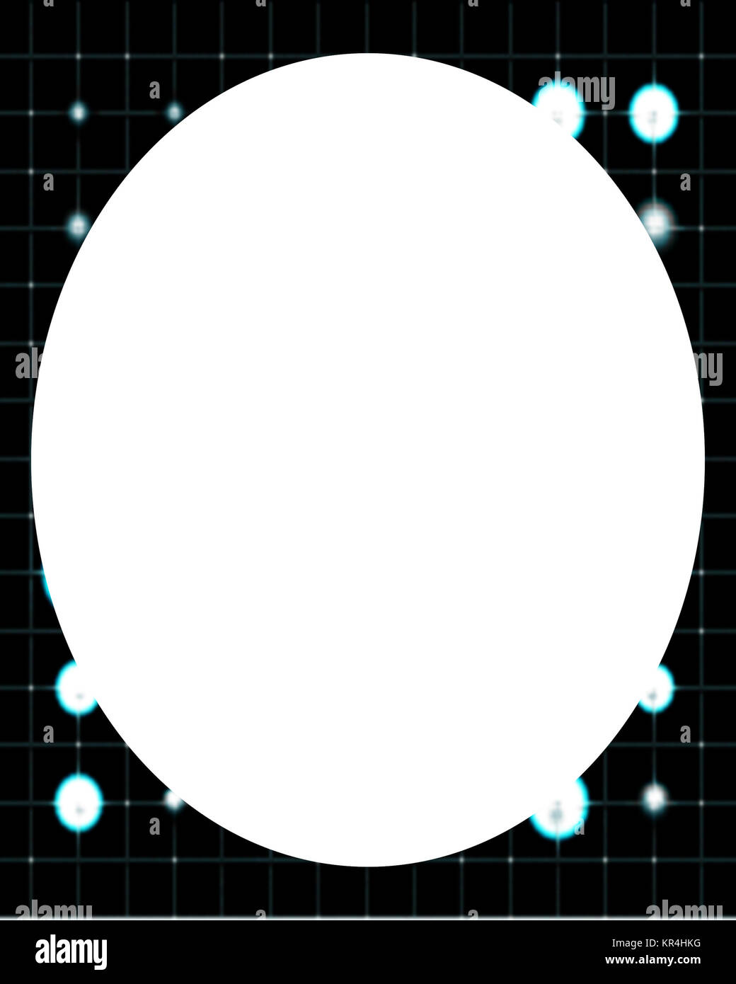 Circle White Background with Decorated Round Borders Stock Photo - Alamy