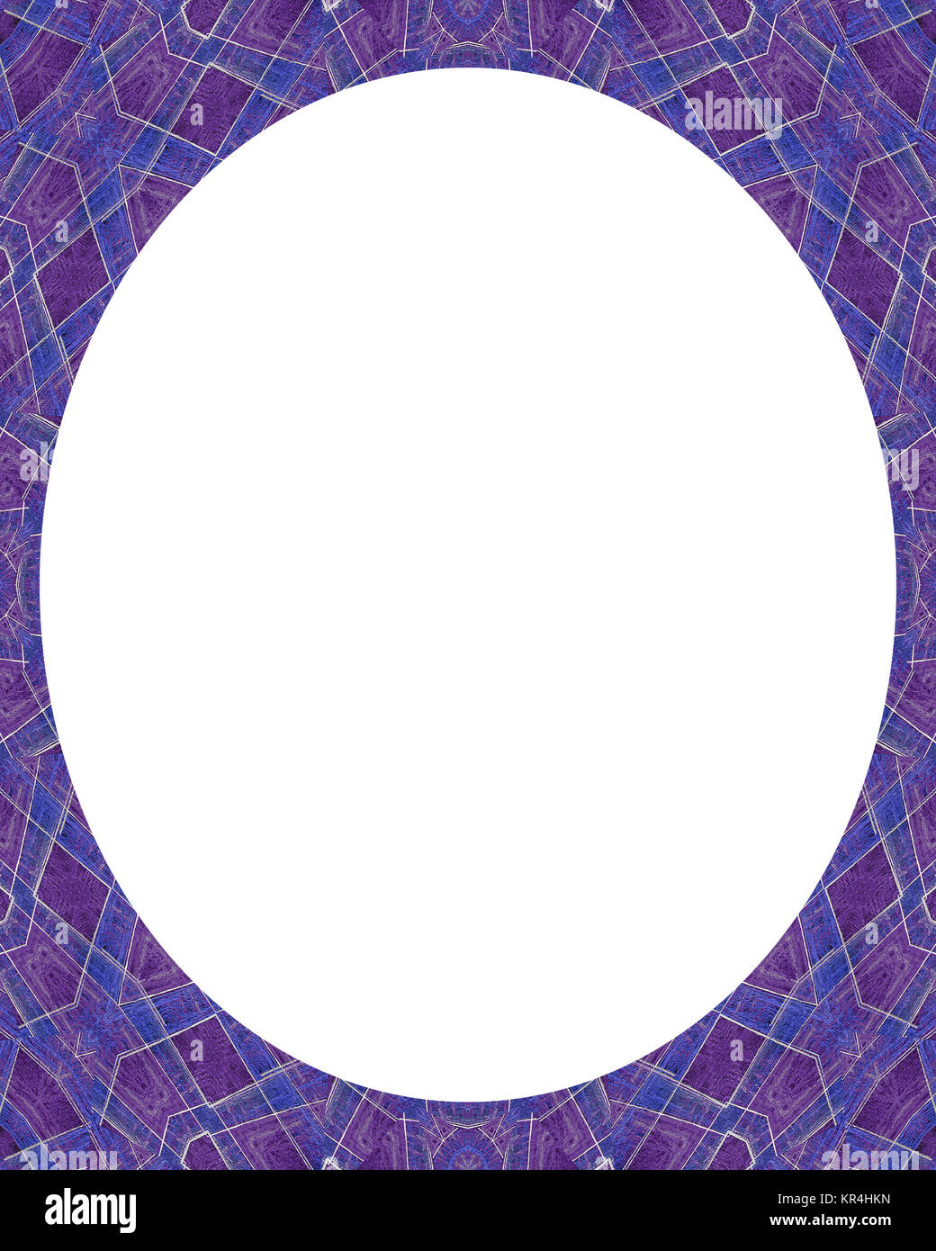 Circle White Background with Decorated Round Borders Stock Photo - Alamy