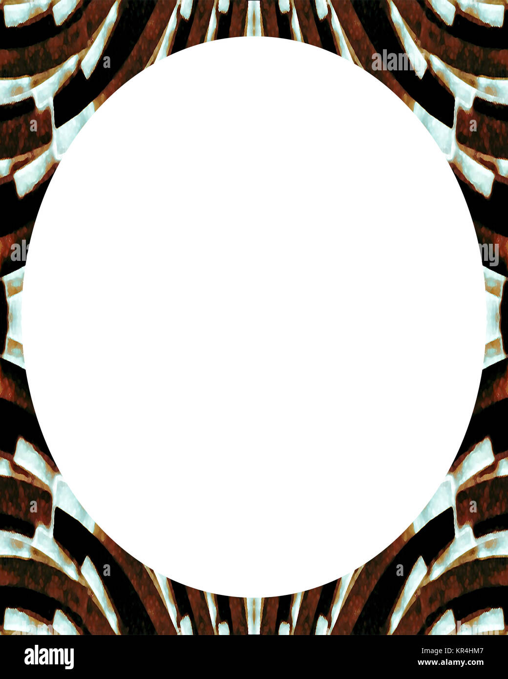 Circle White Background with Decorated Round Borders Stock Photo - Alamy