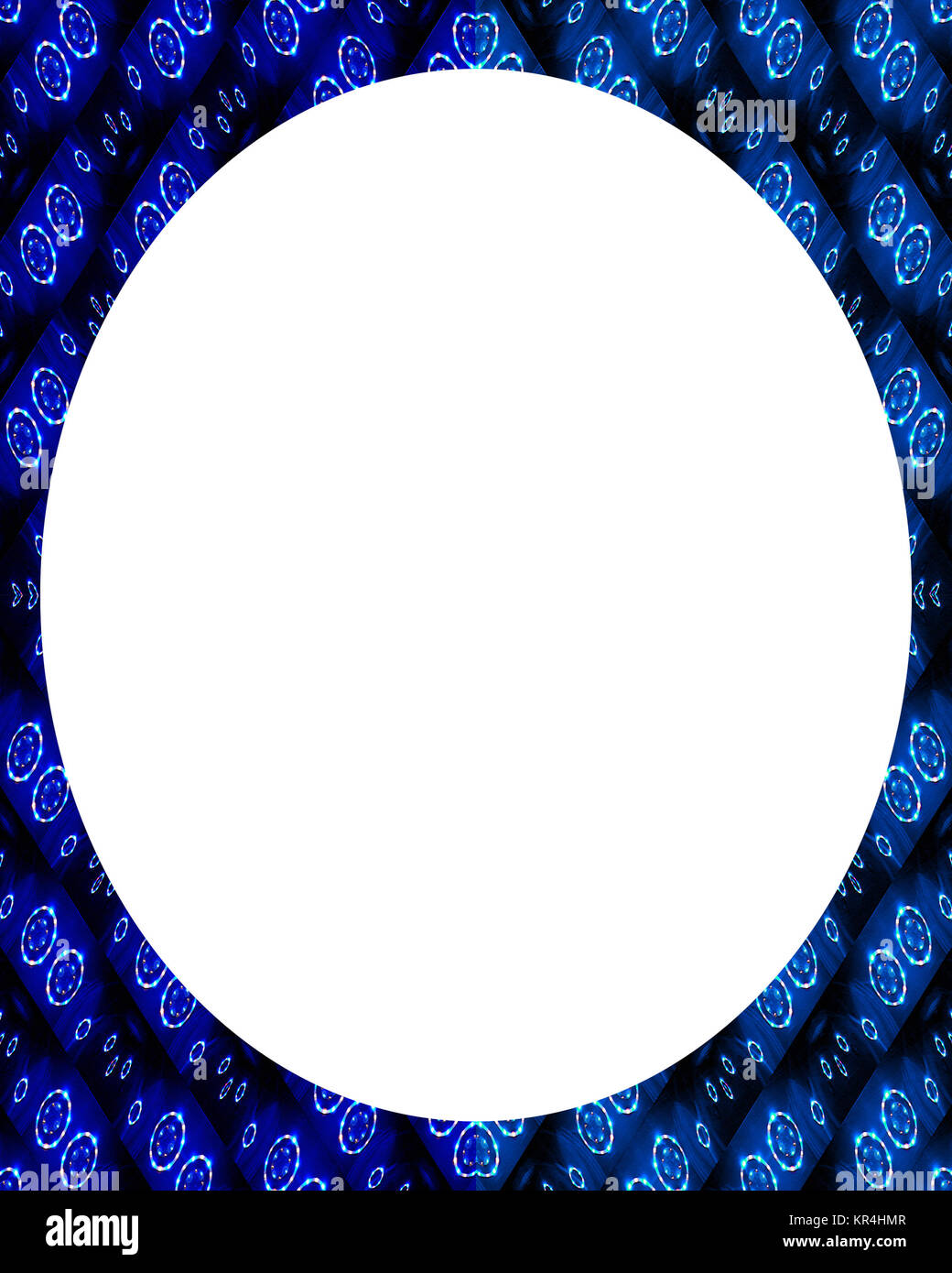 Circle White Background with Decorated Round Borders Stock Photo - Alamy