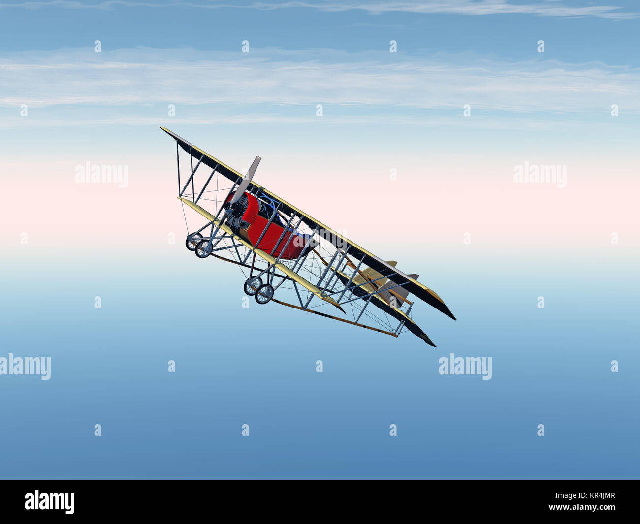 biplane in the sky Stock Photo - Alamy