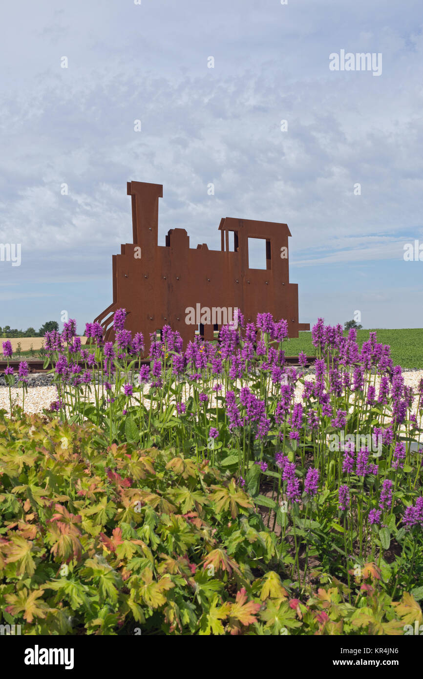 illustration silhouette of a steam locomotive,cloudy sky Stock Photo ...