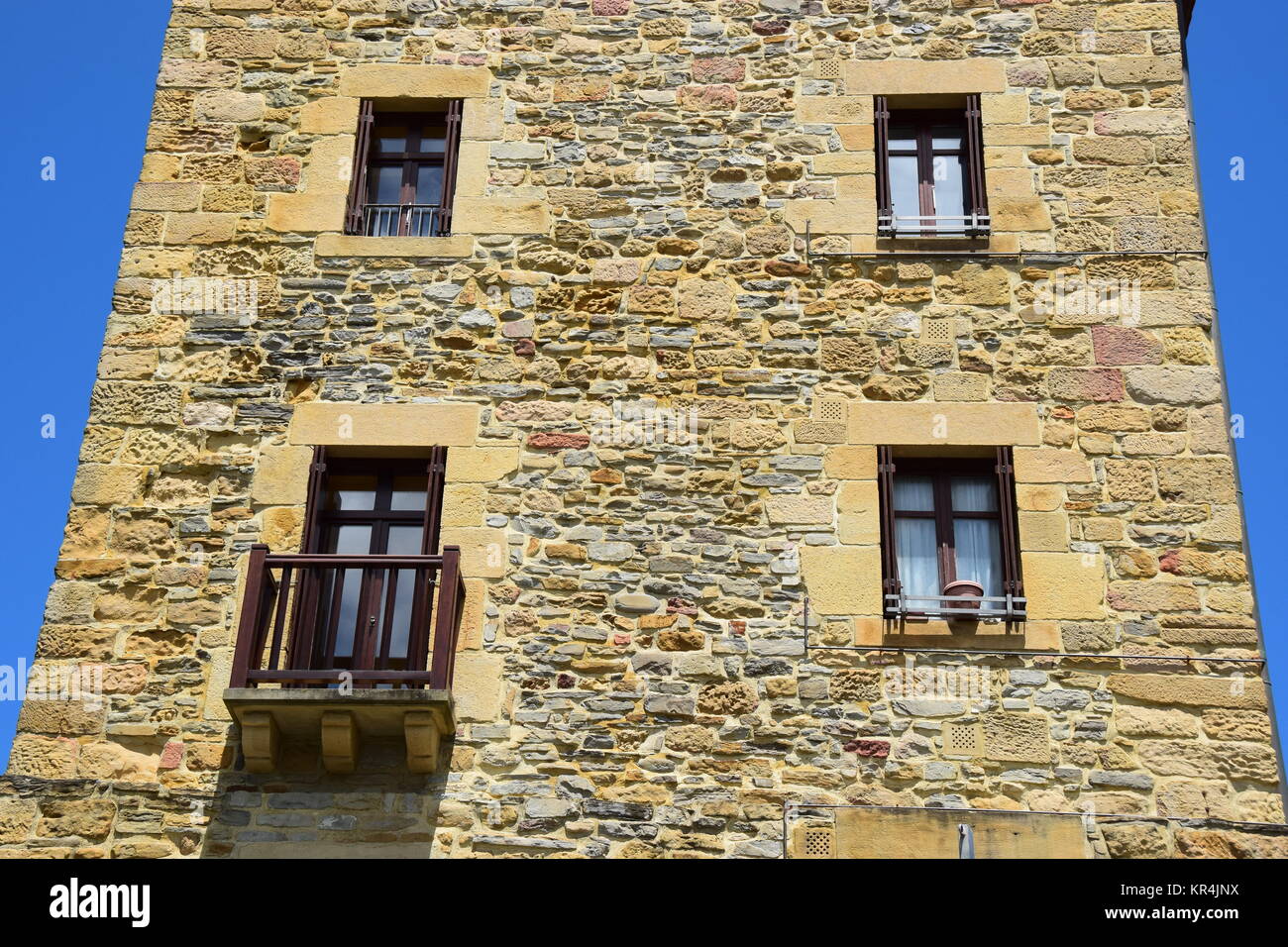 medieval residential tower in the basque country Stock Photo - Alamy