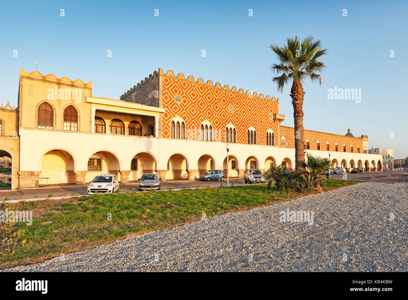 The buildings in the town of Rhodes, Greece Stock Photo - Alamy