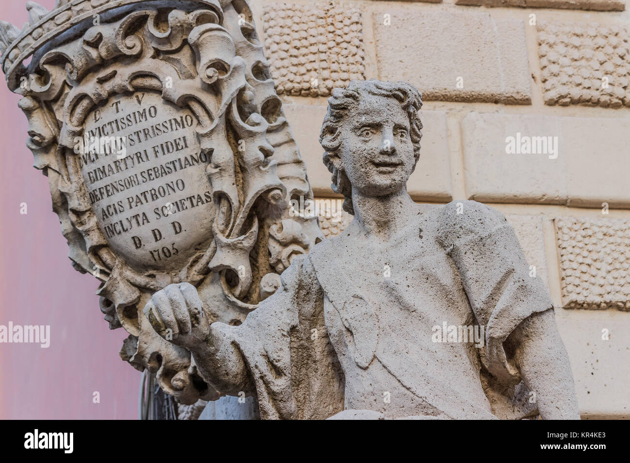 Sicilian Baroque statue Stock Photo - Alamy