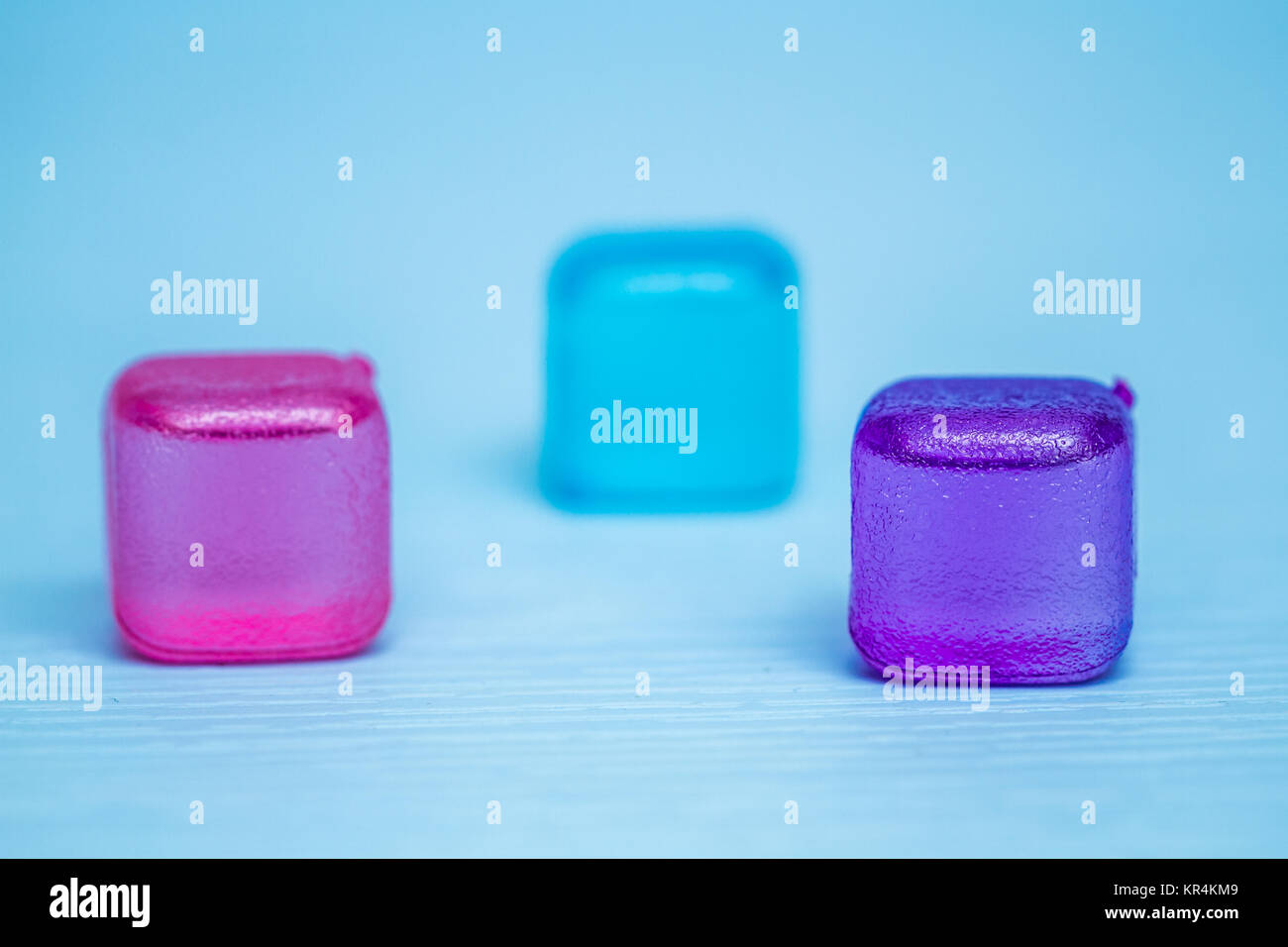 Colorful Plastic Ice Cubes Stock Photo - Alamy