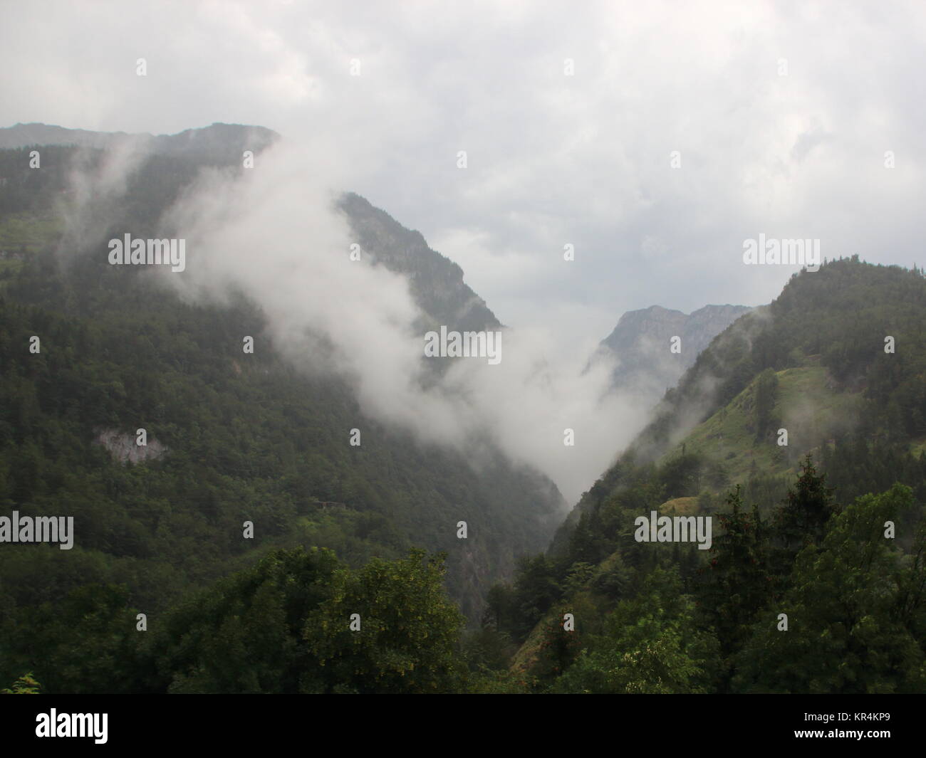 Cloudy Austrian Alps after Heavy Rainfall at Gollingen Stock Photo - Alamy