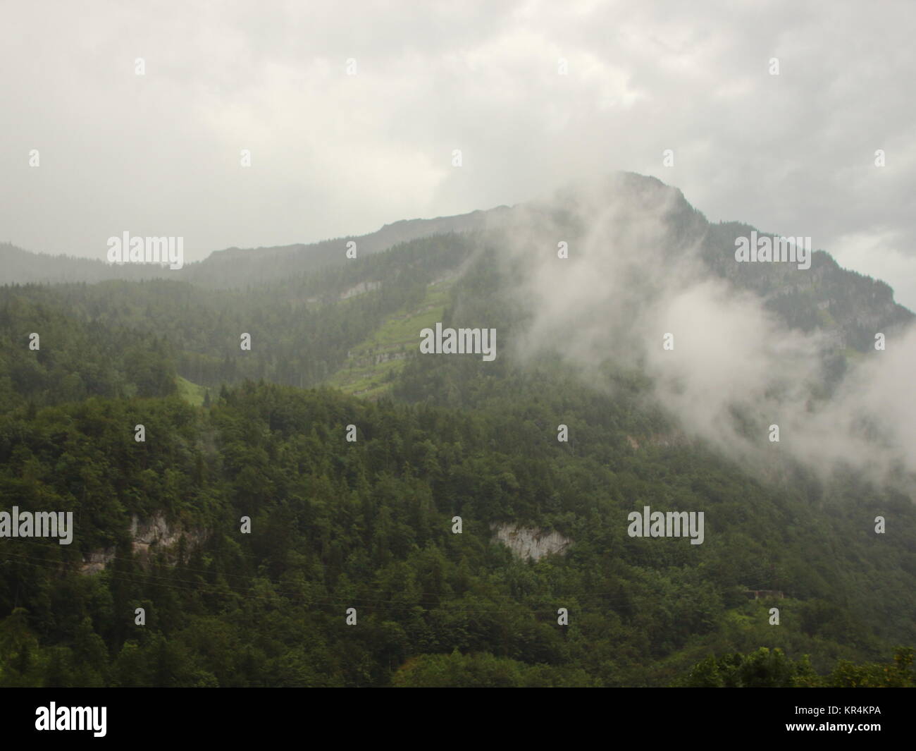 Cloudy Austrian Alps after Heavy Rainfall at Gollingen Stock Photo - Alamy