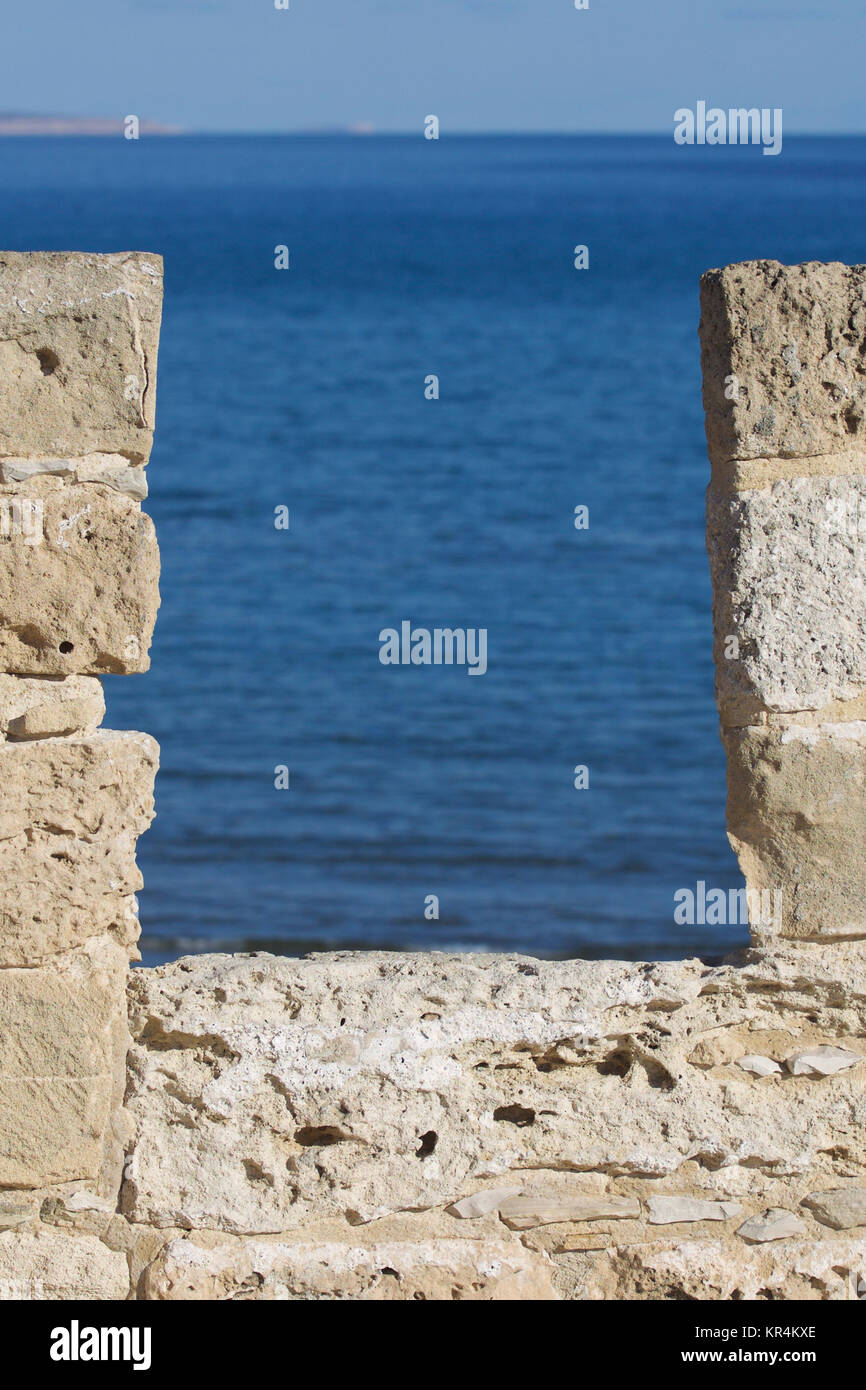 Elements and details of the architecture of the ancient fortress ...