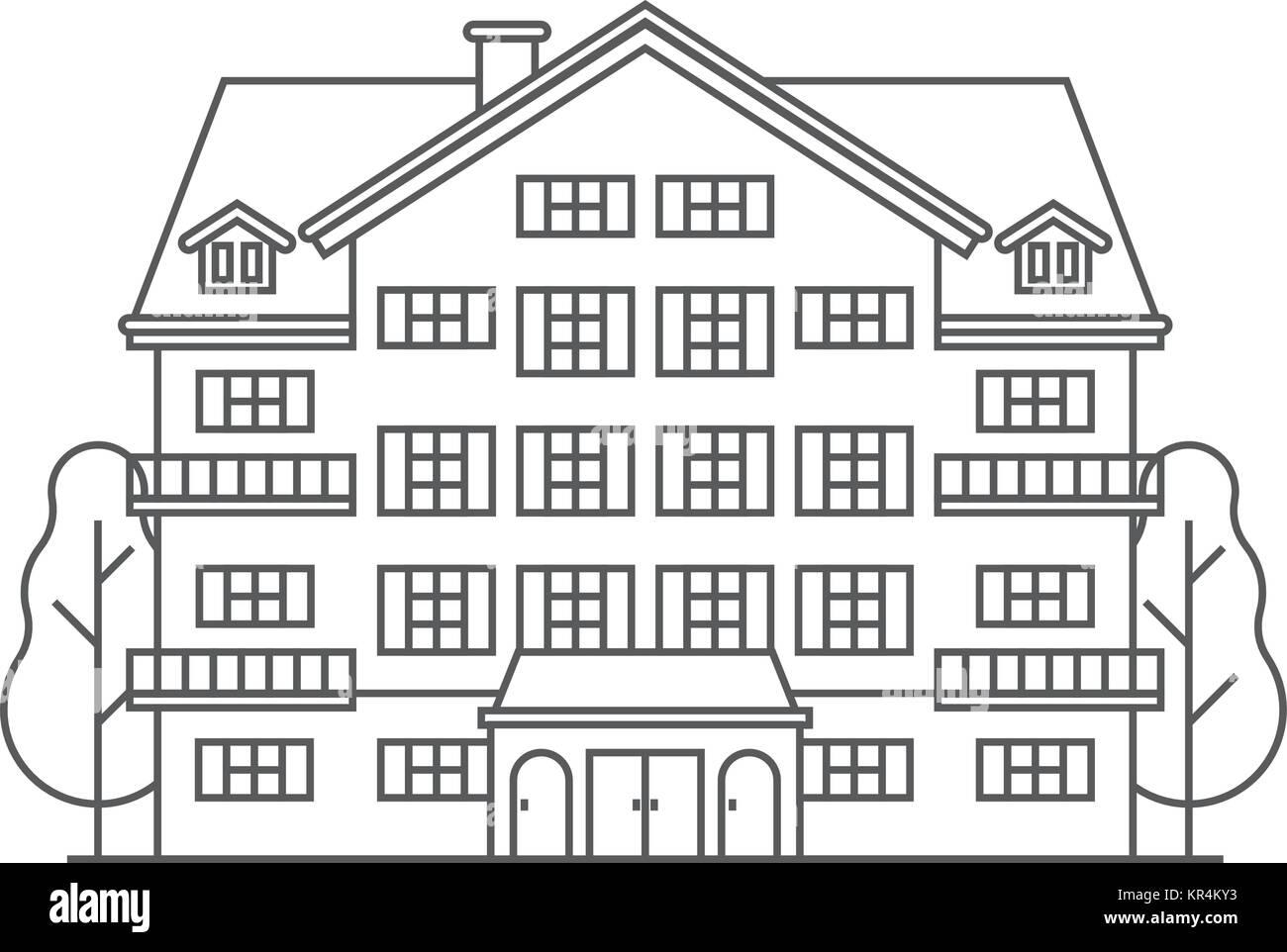 Resort hotel Stock Vector Images - Alamy