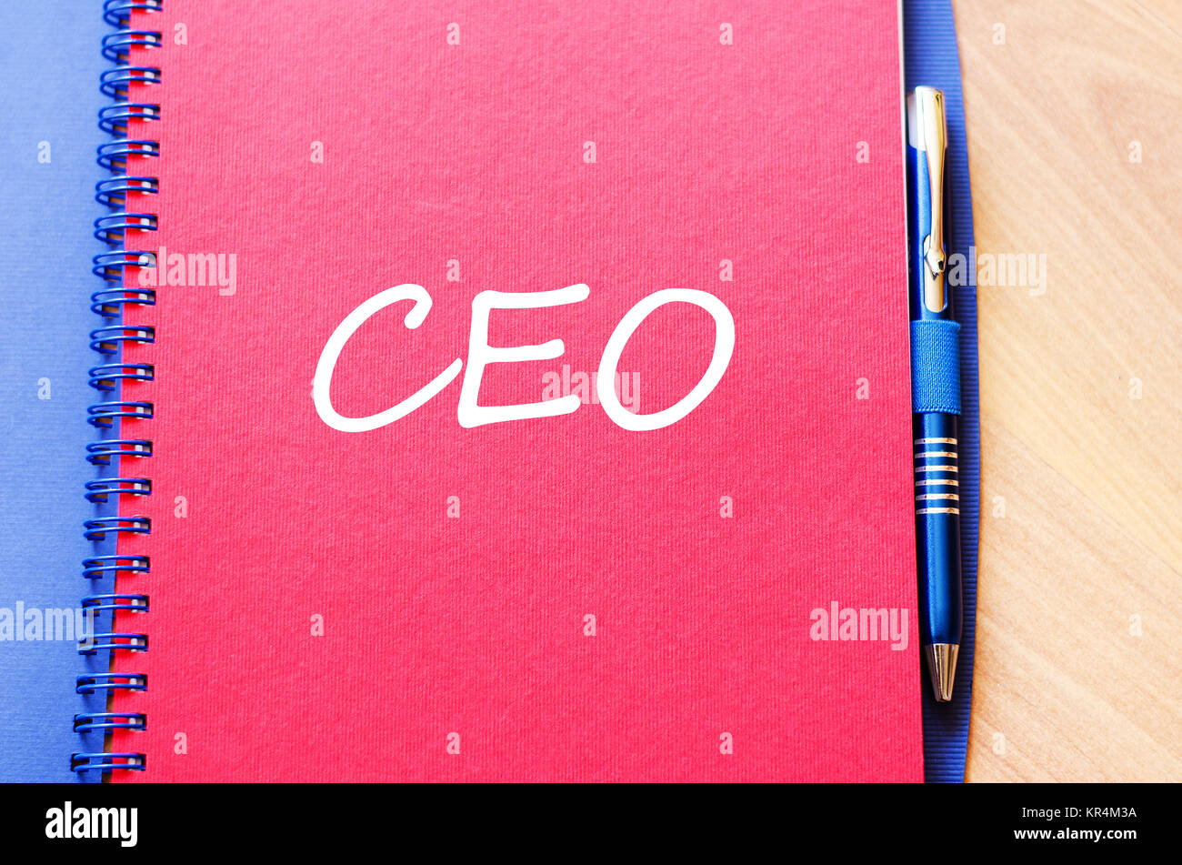 Ceo write on notebook Stock Photo - Alamy