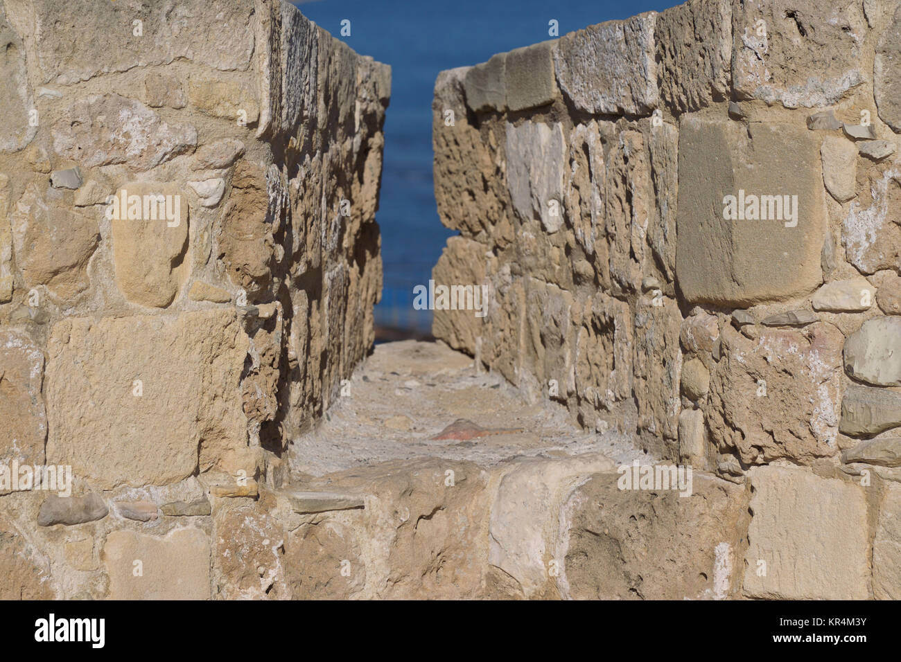 Elements and details of the architecture of the ancient fortress ...