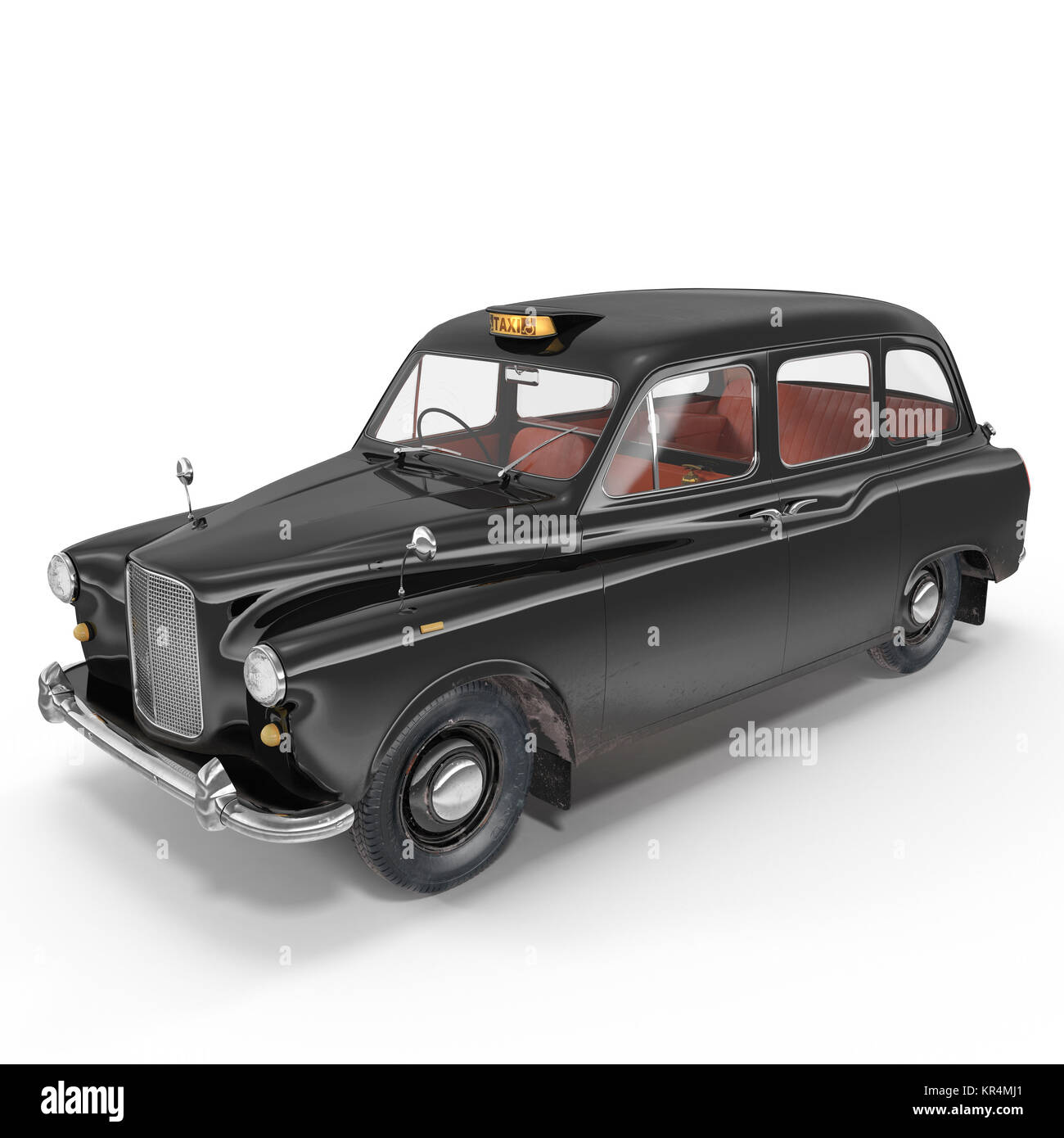 English classic black taxi cab Cut Out Stock Images & Pictures - Alamy