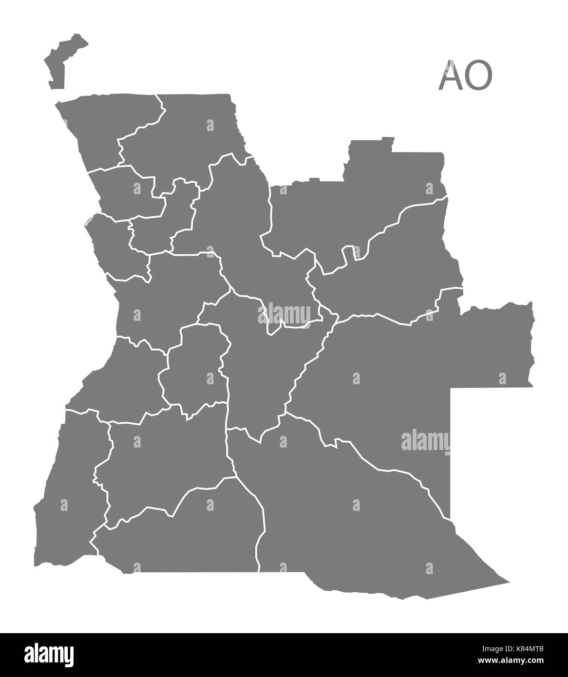 Angola provinces map black hi-res stock photography and images - Alamy