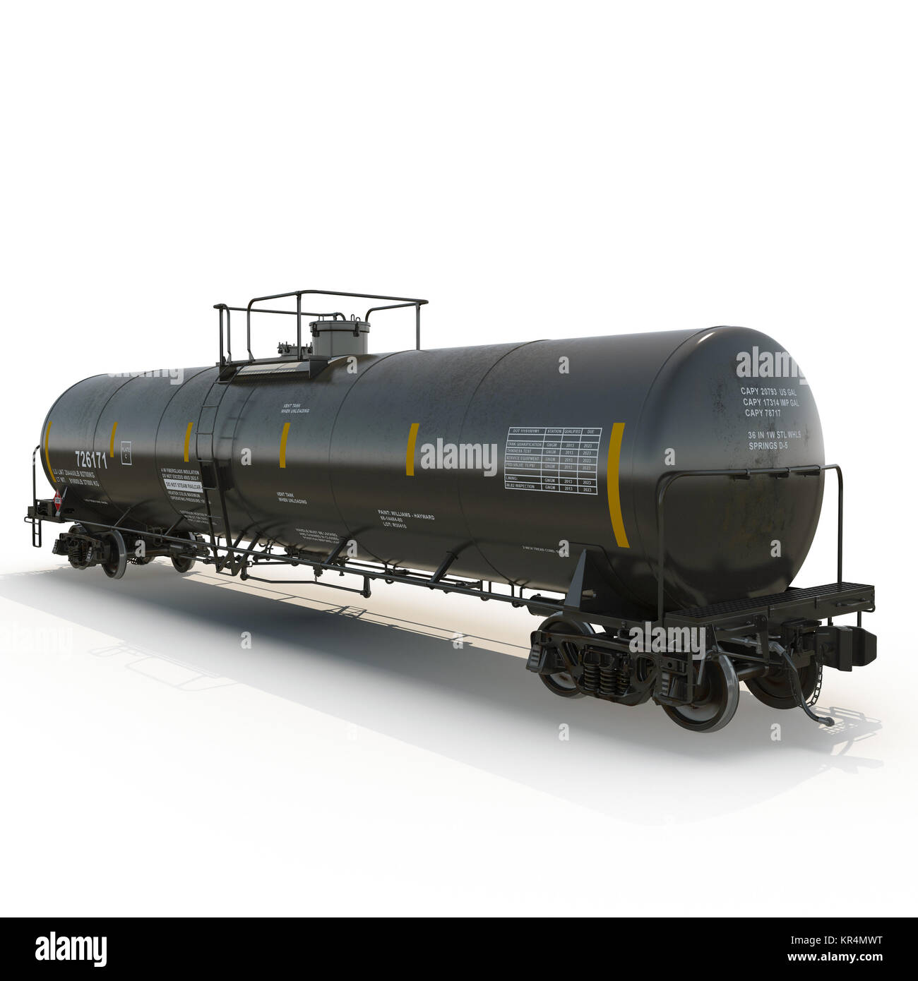 Railroad fuel tank on white. 3D illustration Stock Photo - Alamy