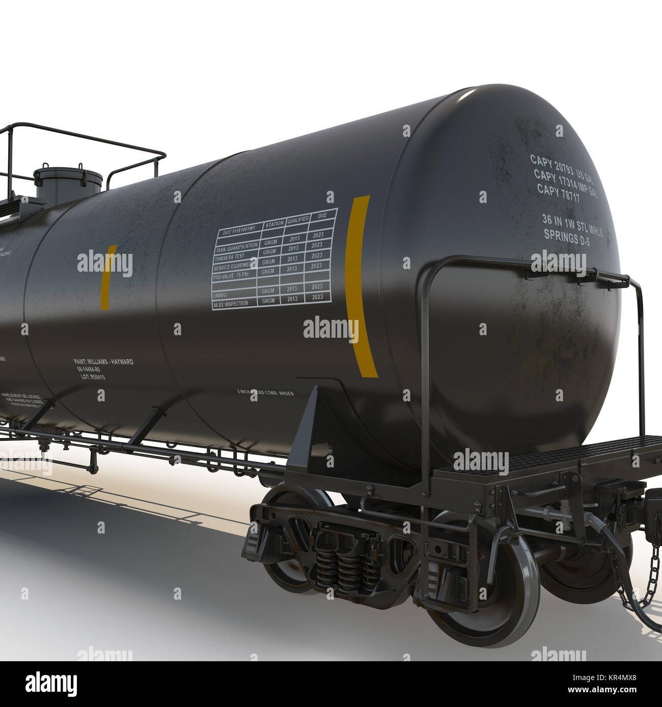 Railroad tanker car on white. 3D illustration Stock Photo - Alamy