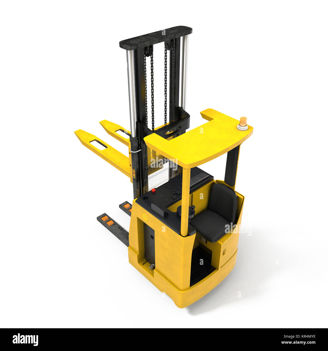 Angle from up Rider Stacker on white. 3D illustration Stock Photo - Alamy