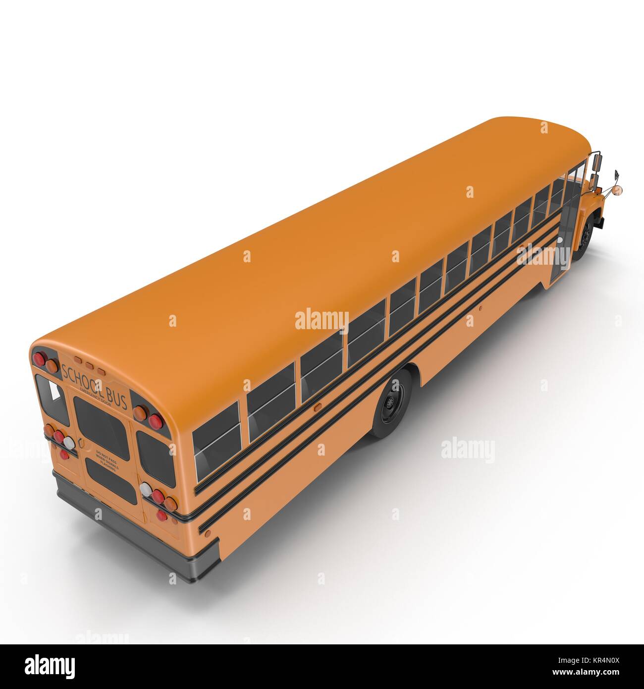 School bus isolated on white. 3D illustration Stock Photo - Alamy