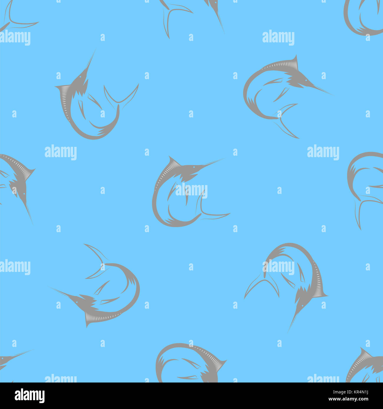 Marlin Fish Seamless Pattern Stock Photo - Alamy