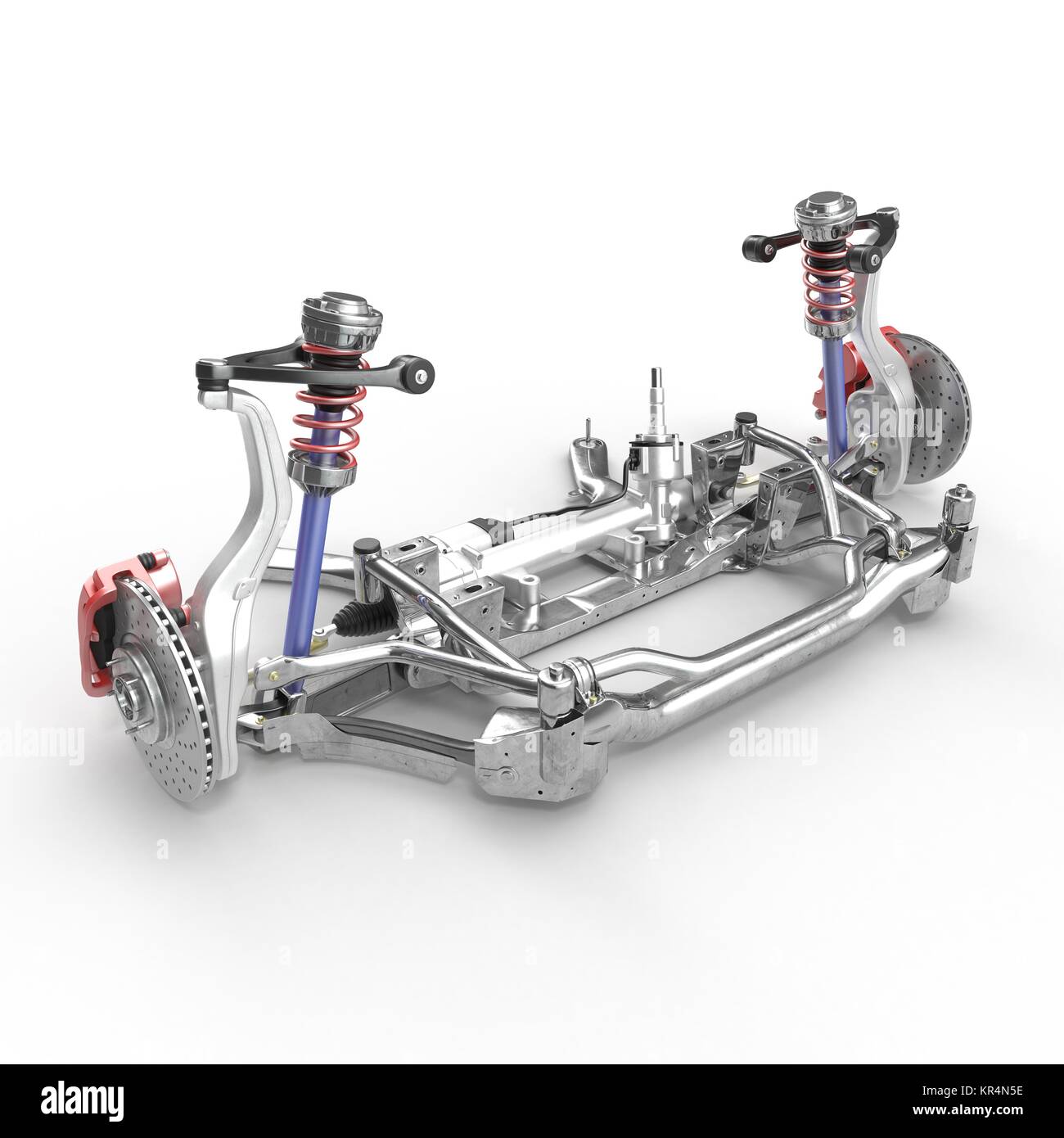 Sedan Front Suspension on white. 3D illustration Stock Photo - Alamy
