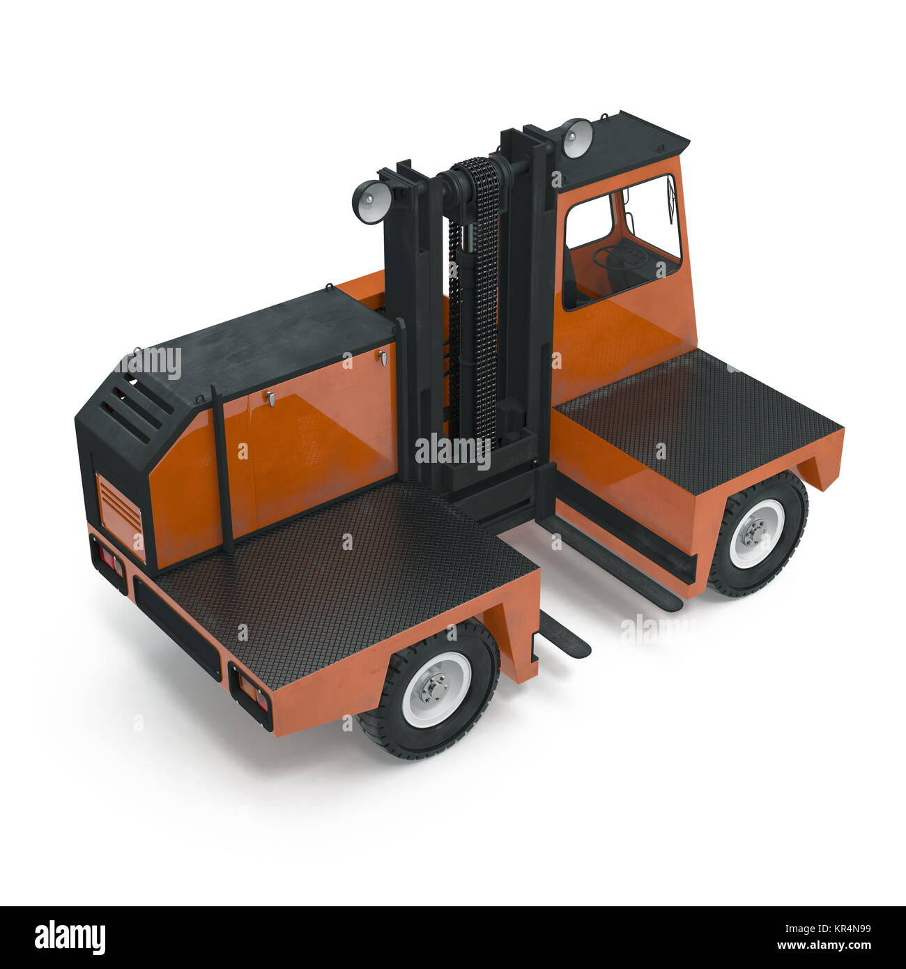 Side Loader Truck isolated on white 3D Illustration Stock Photo - Alamy
