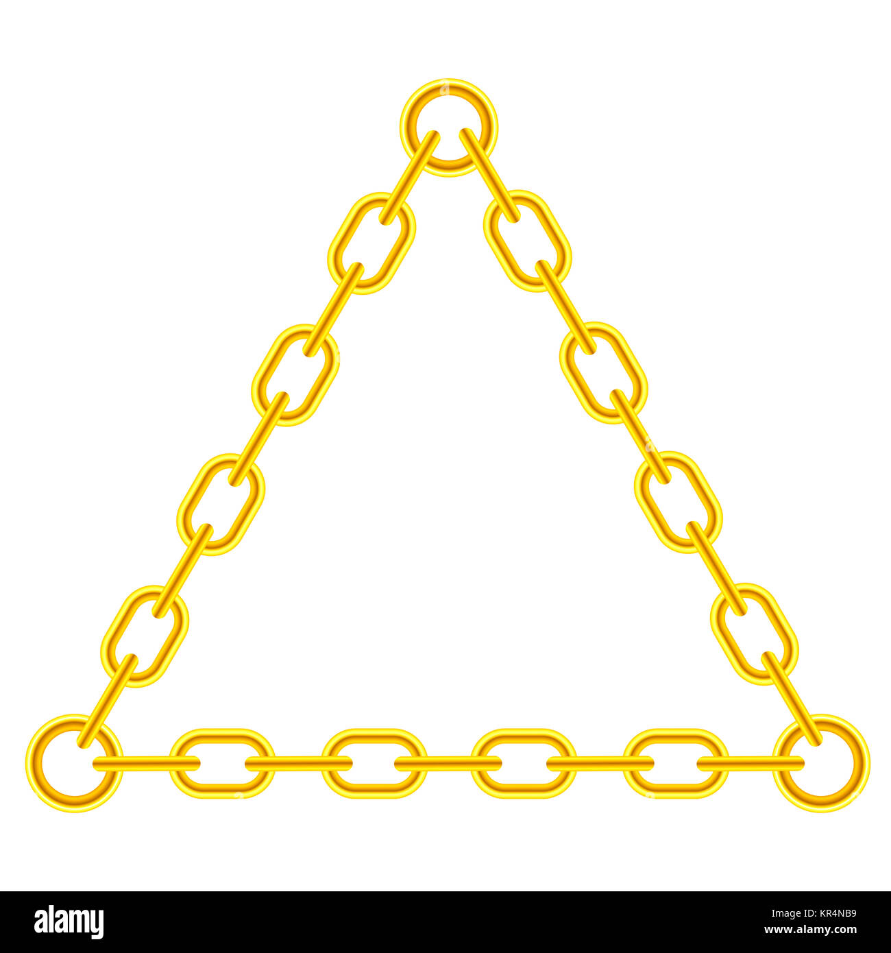 Yellow Chain Triangle Frame Stock Photo - Alamy