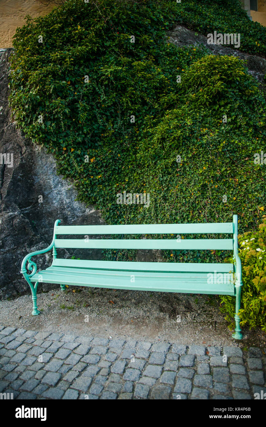 beautiful bench in the park Stock Photo - Alamy