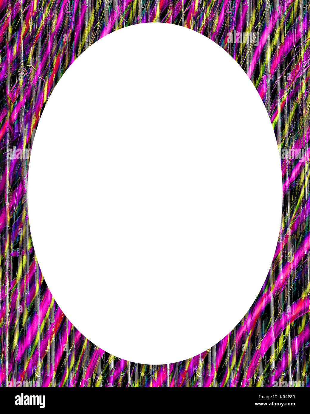 Circle White Frame Background with Decorated Stripes Borders Stock ...