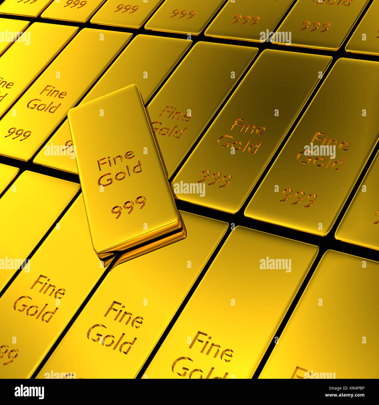 Gold bars in a row, financial concept background, 3d rendering Stock ...