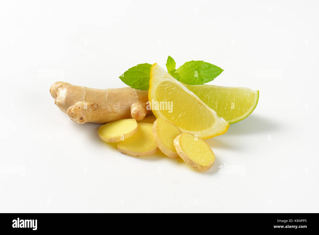 fresh ginger with lemon and lime Stock Photo - Alamy