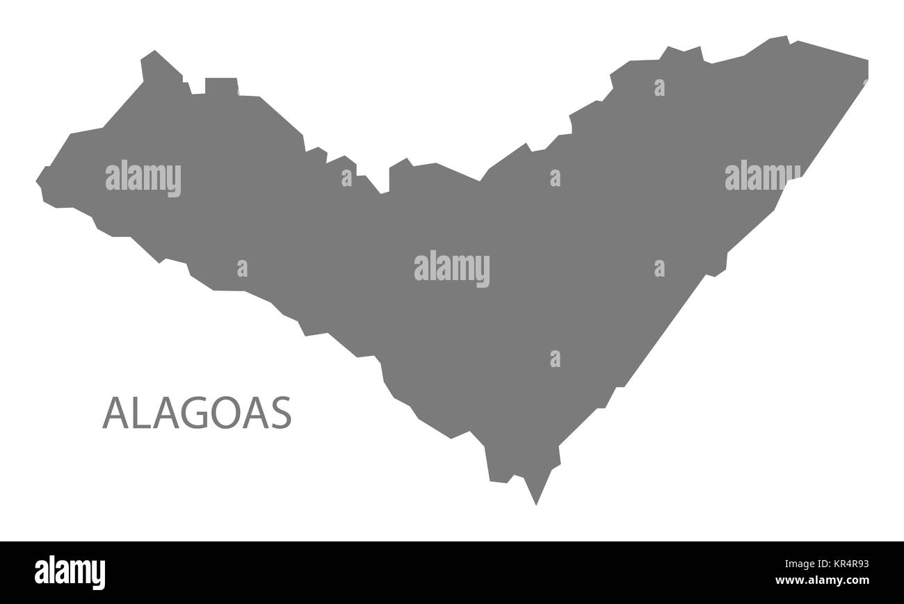 Alagoas Brazil Map grey Stock Photo - Alamy