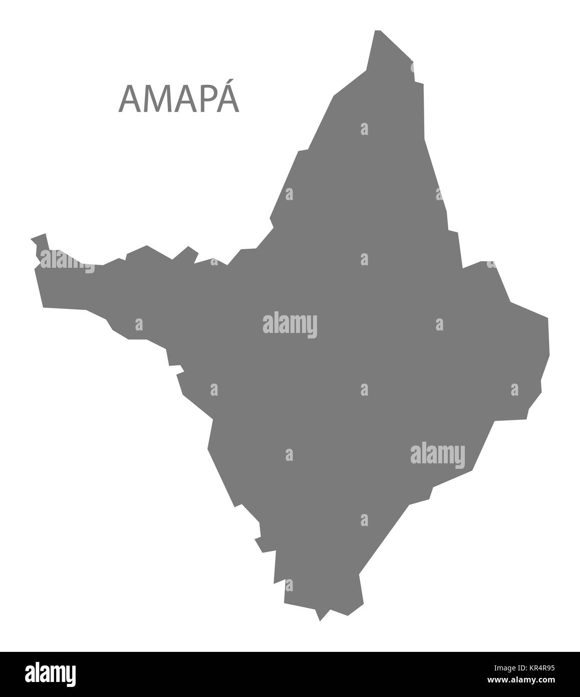 Amapa Brazil Map grey Stock Photo - Alamy