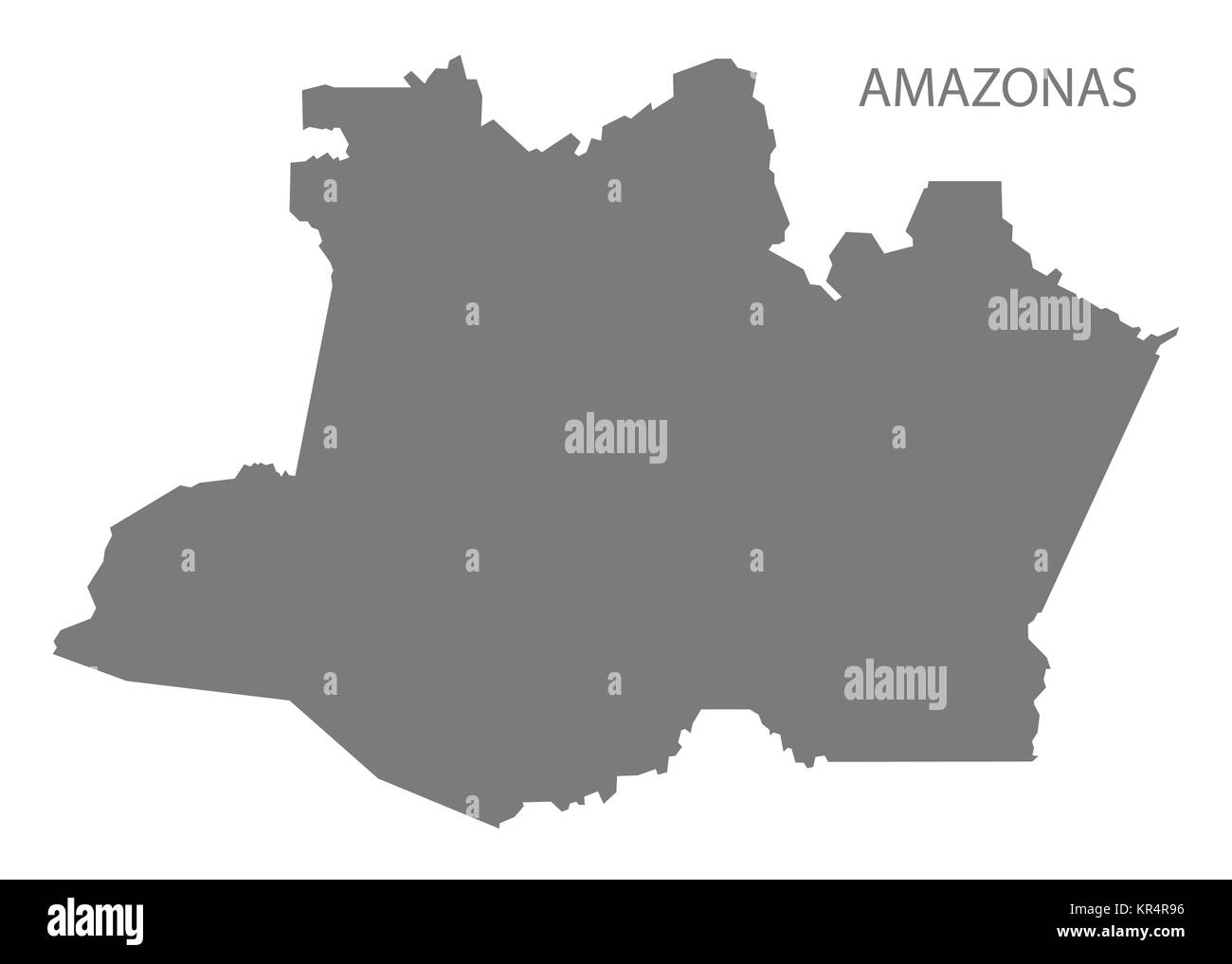Amazonas Brazil Map grey Stock Photo - Alamy