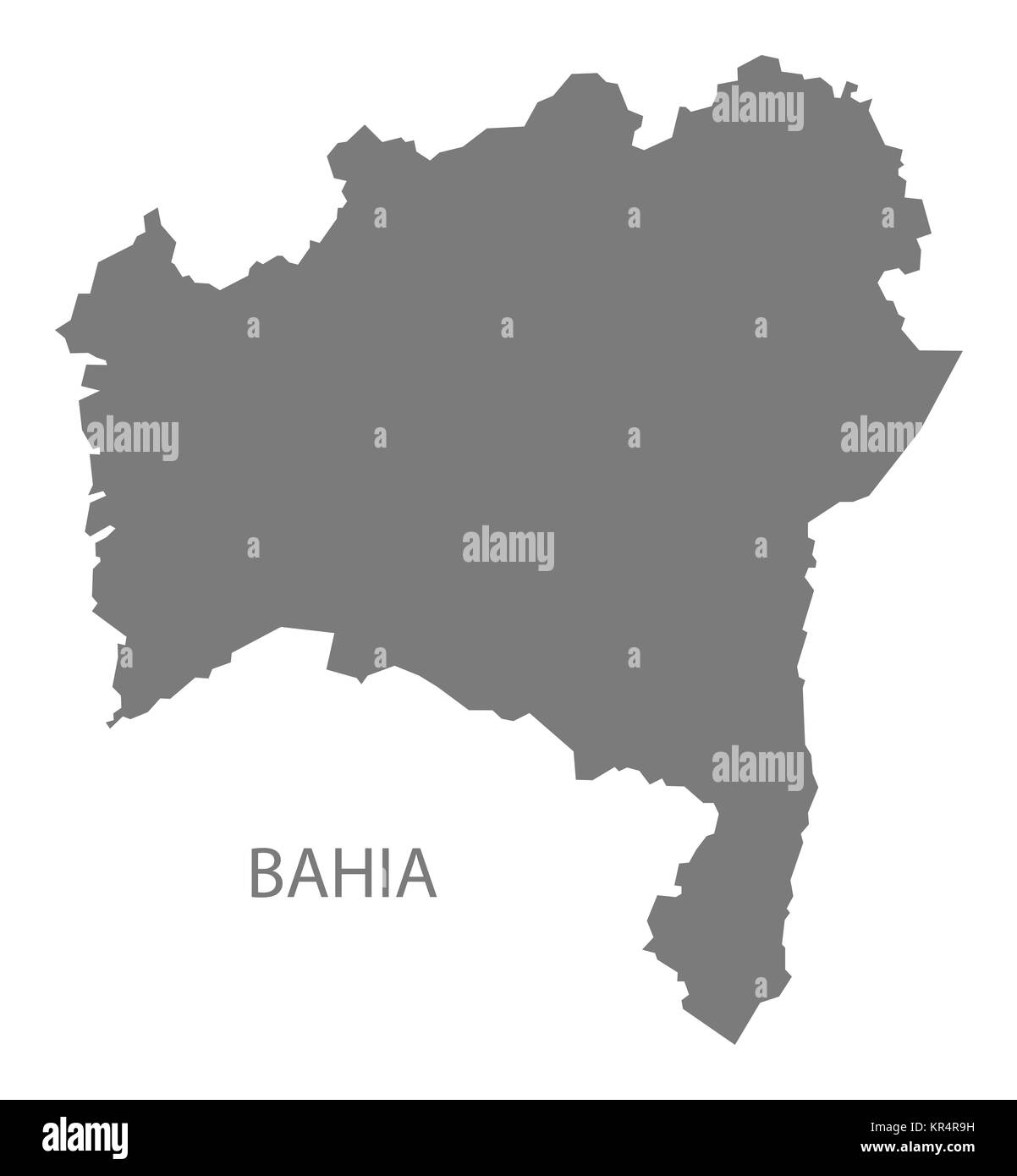 Bahia Brazil Map grey Stock Photo - Alamy