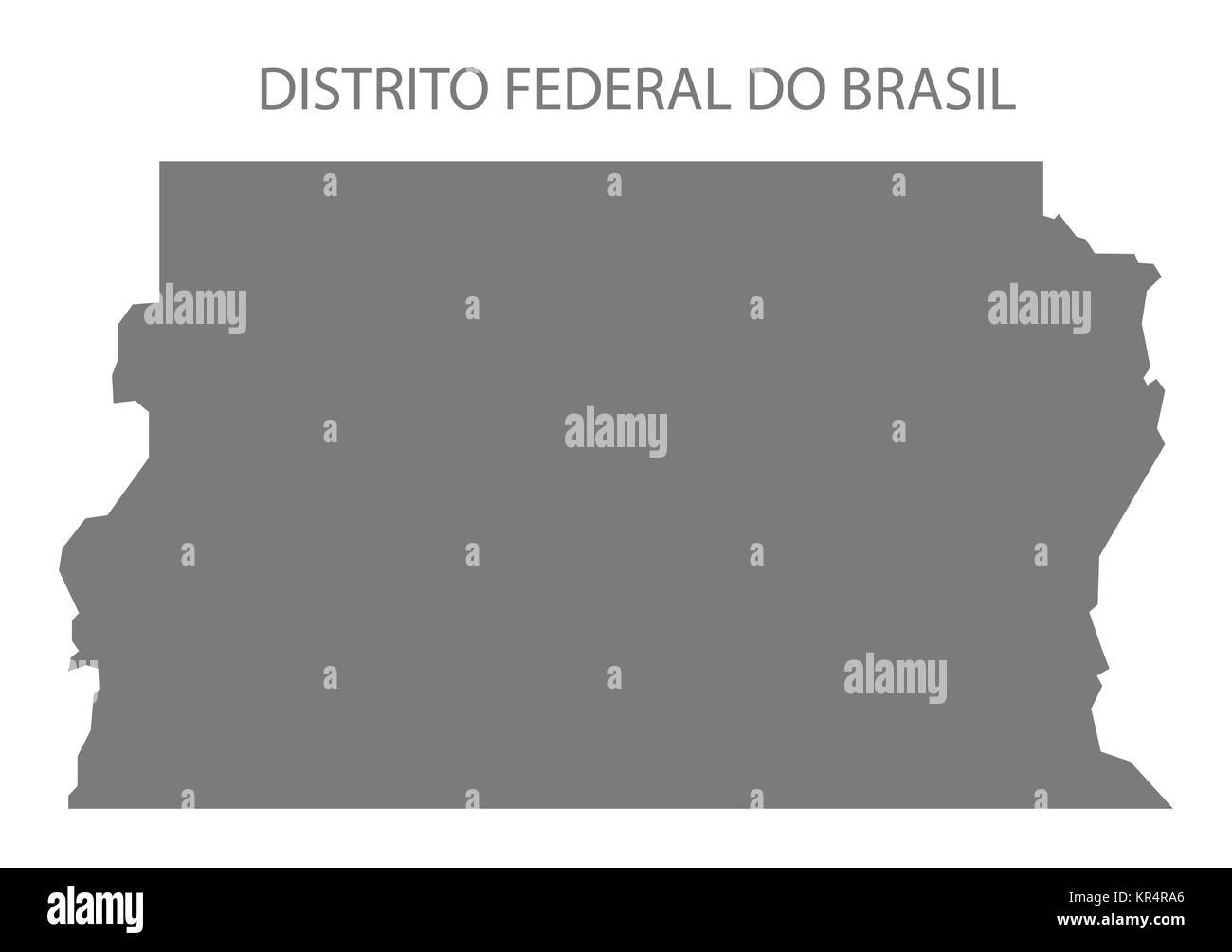 Federal district Brazil Map grey Stock Photo - Alamy