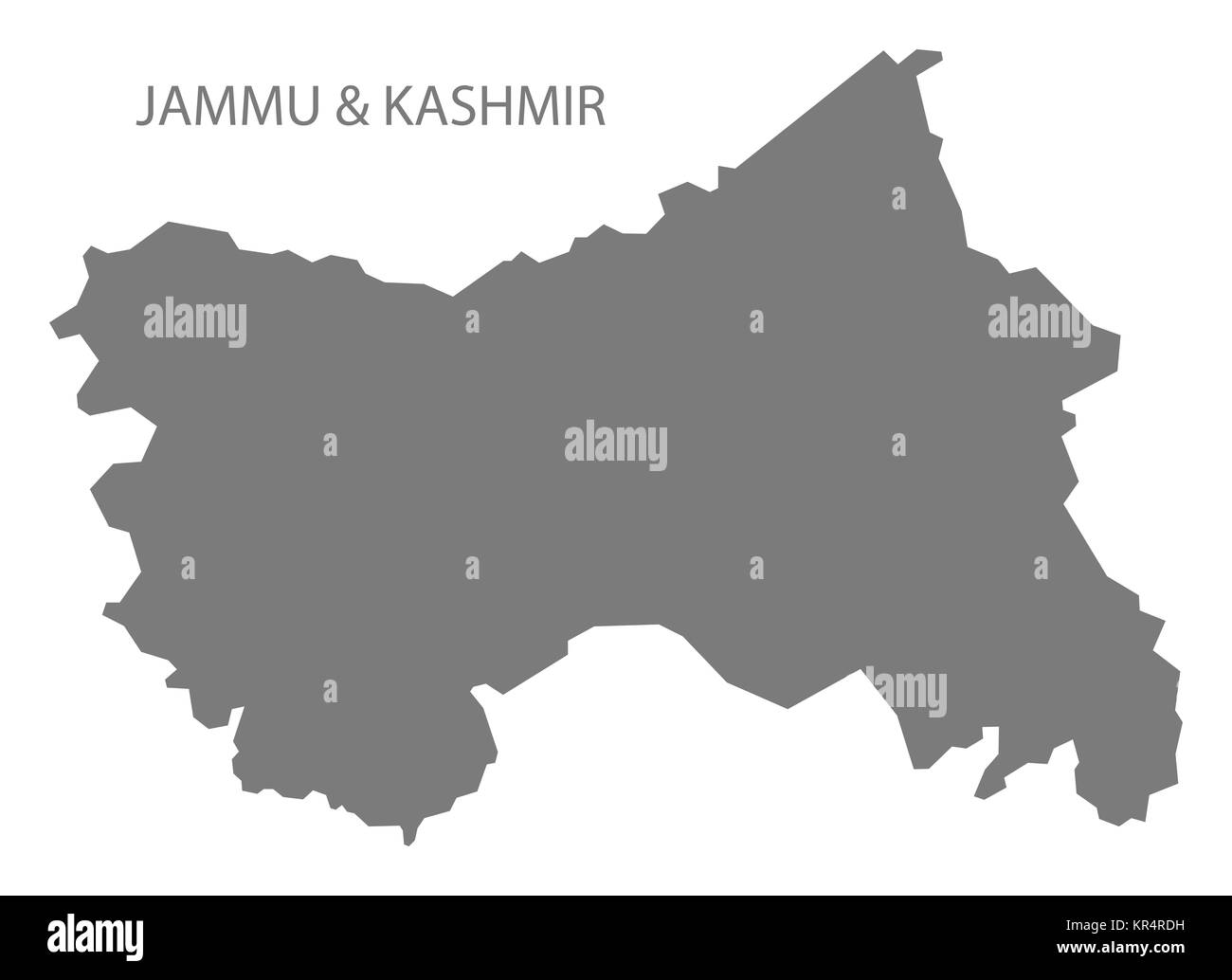 Kashmir vector map Cut Out Stock Images & Pictures - Alamy