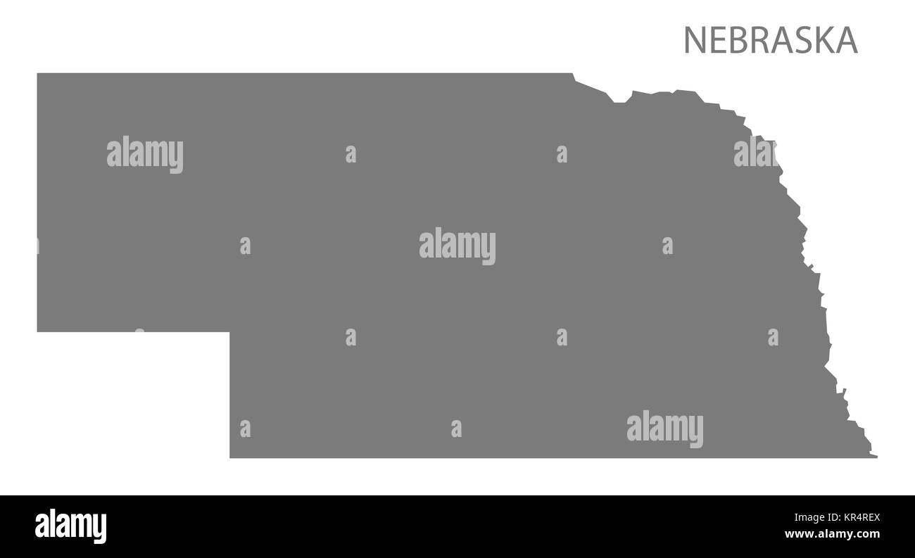Nebraska map map in Cut Out Stock Images & Pictures - Alamy