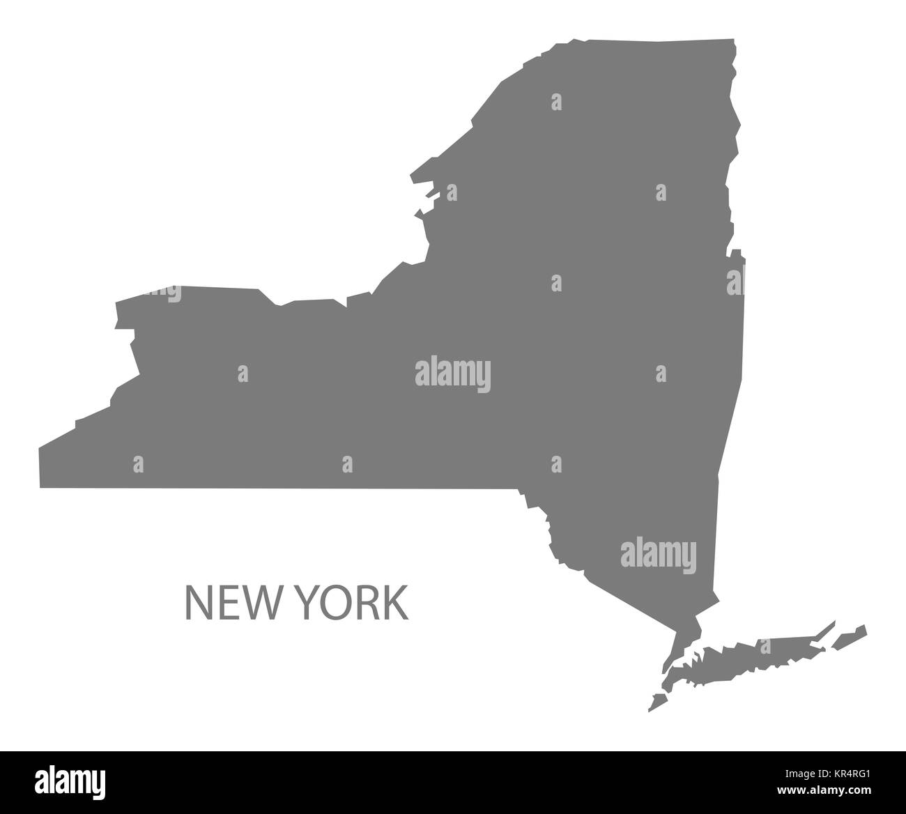 Simple map new york Cut Out Stock Images & Pictures - Alamy