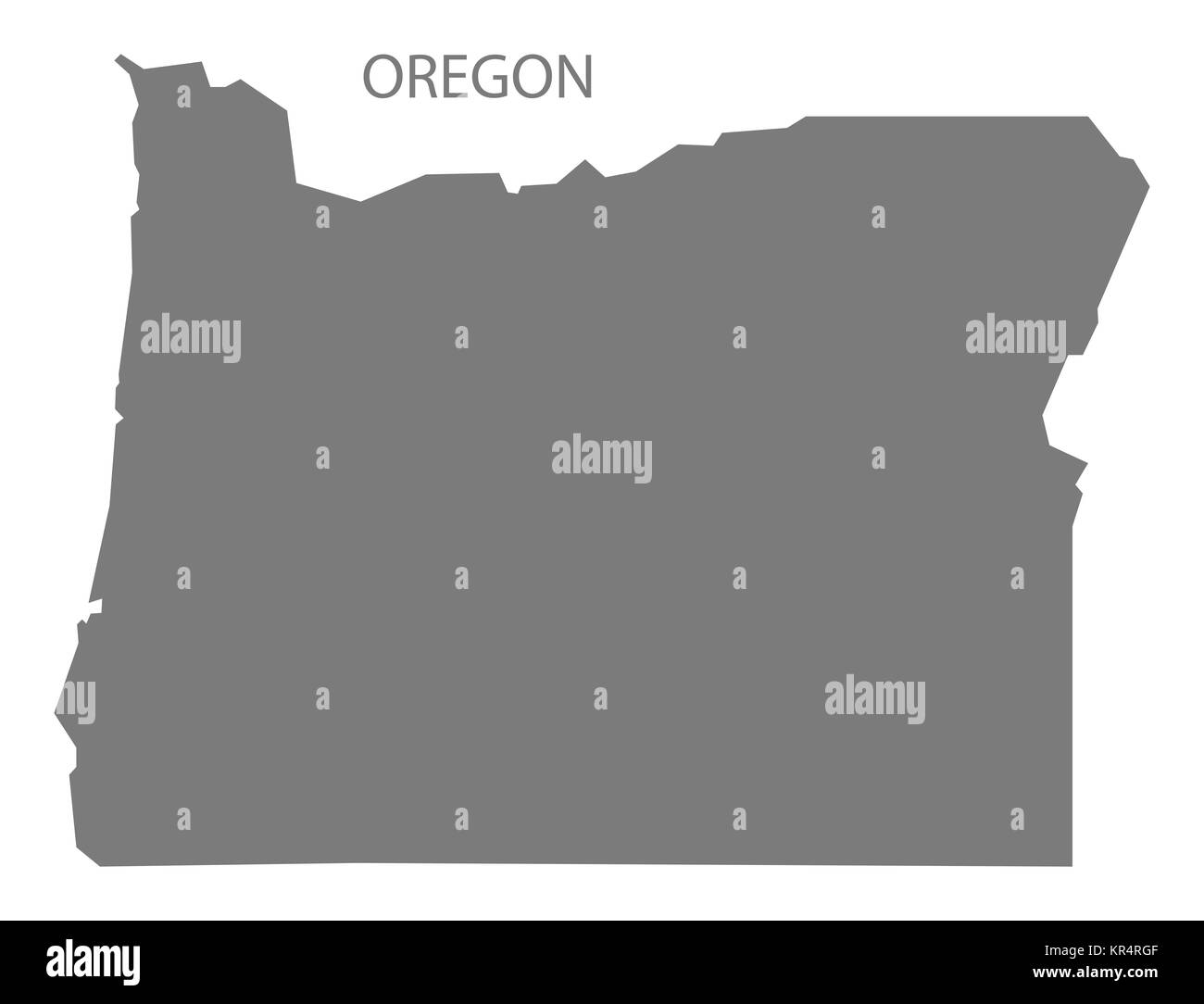Illustration state oregon silhouette map hi-res stock photography and ...