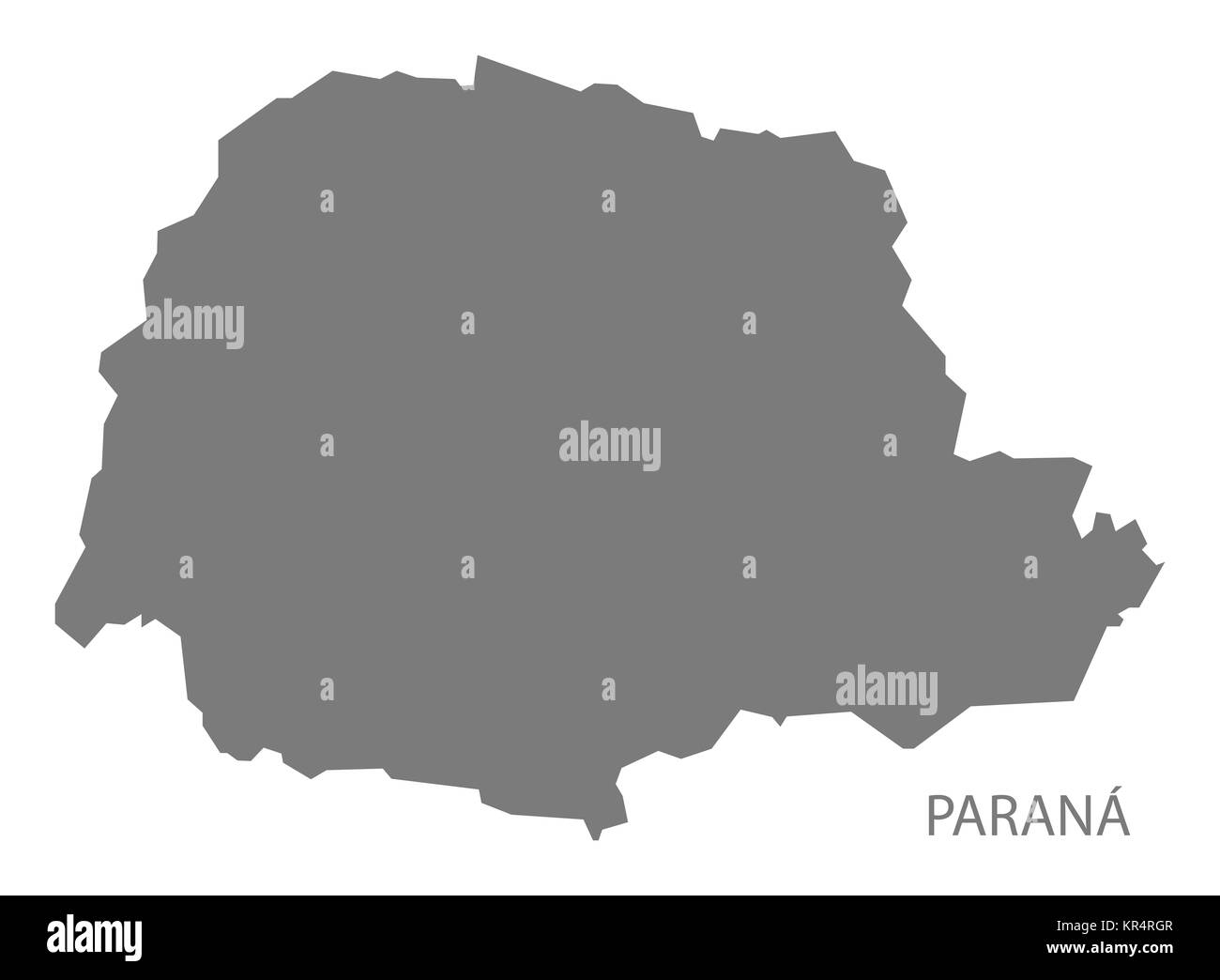 Parana Brazil Map grey Stock Photo - Alamy