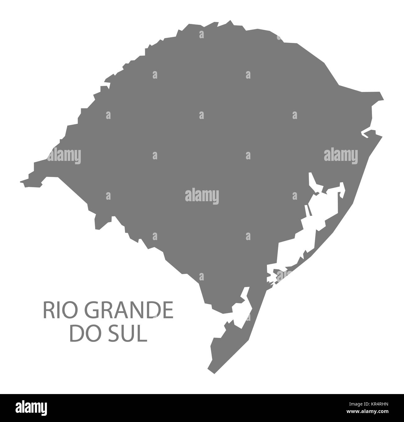 Rio Grande do sul Brazil Map grey Stock Photo - Alamy
