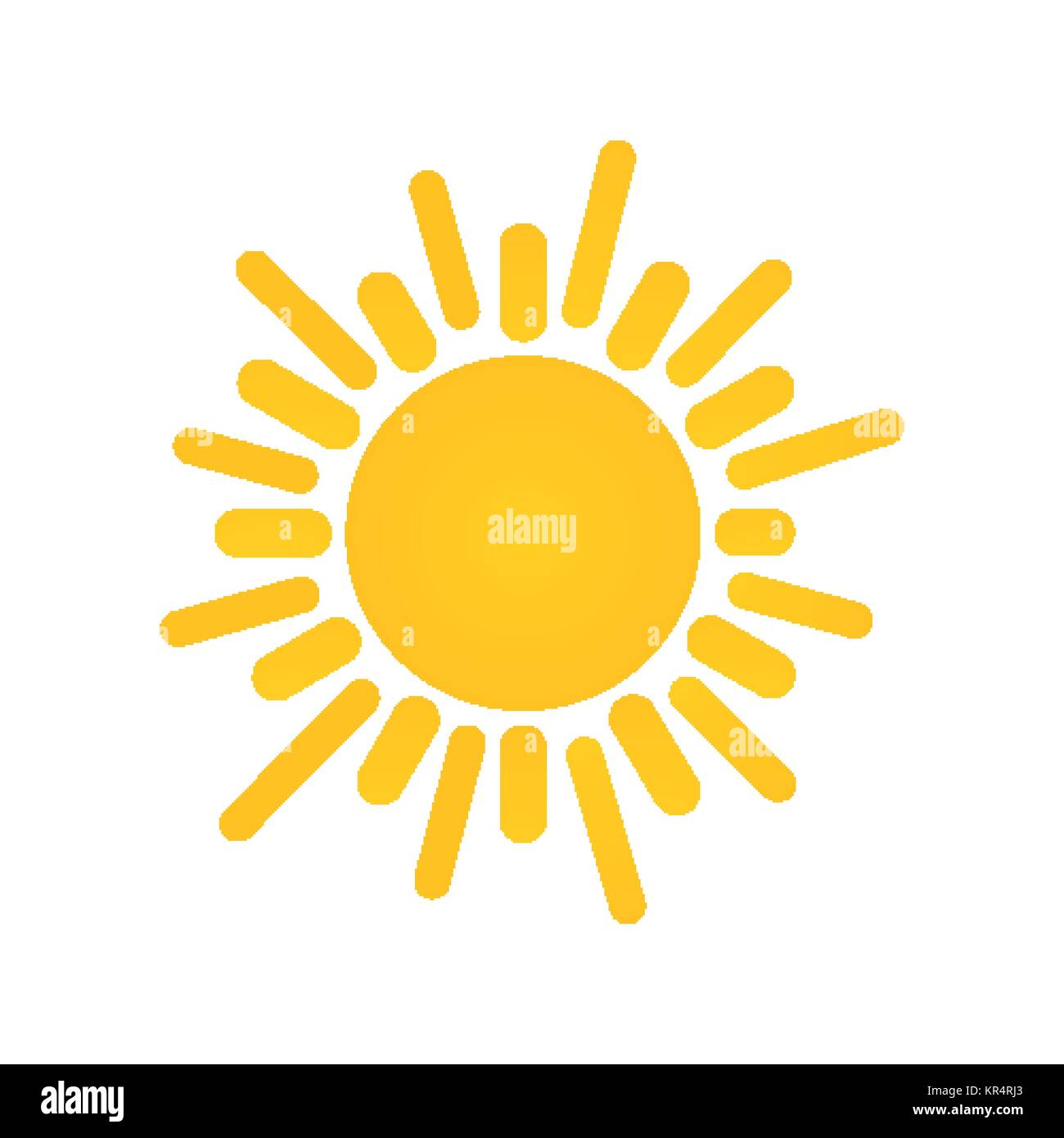 Sunny weather sign icon. Yellow sun illustration Stock Vector Image ...