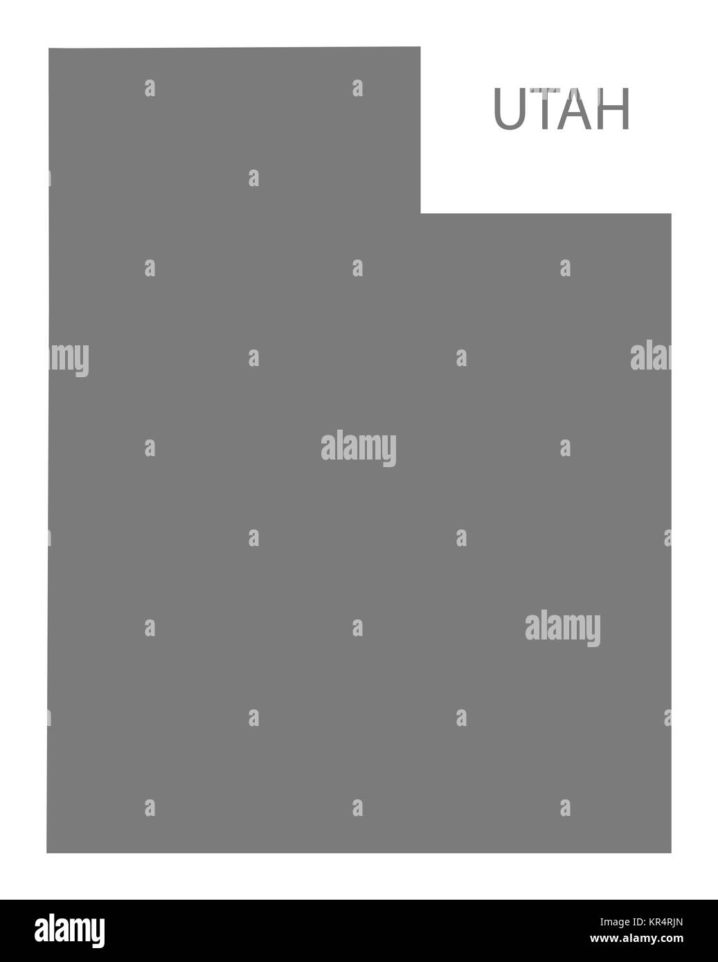 Utah USA Map in grey Stock Photo - Alamy