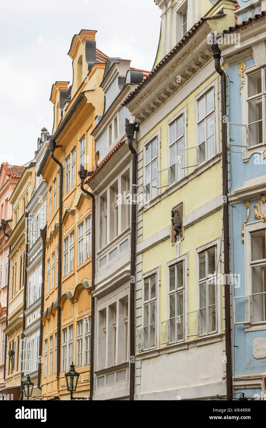 Colorful houses in Prague. Vertically Stock Photo - Alamy