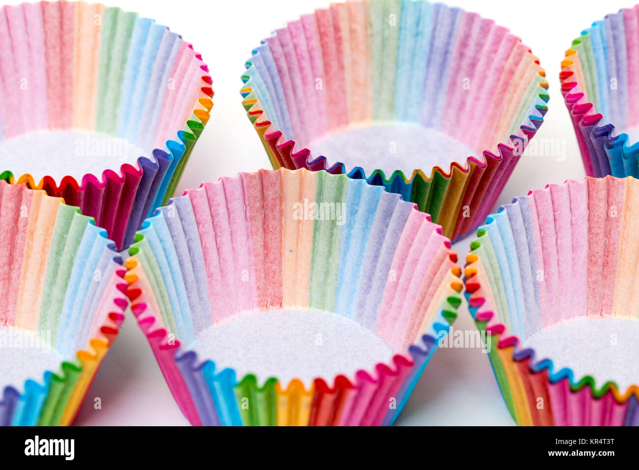 Colorful Papers Cup for Baking Cakes Stock Photo - Alamy