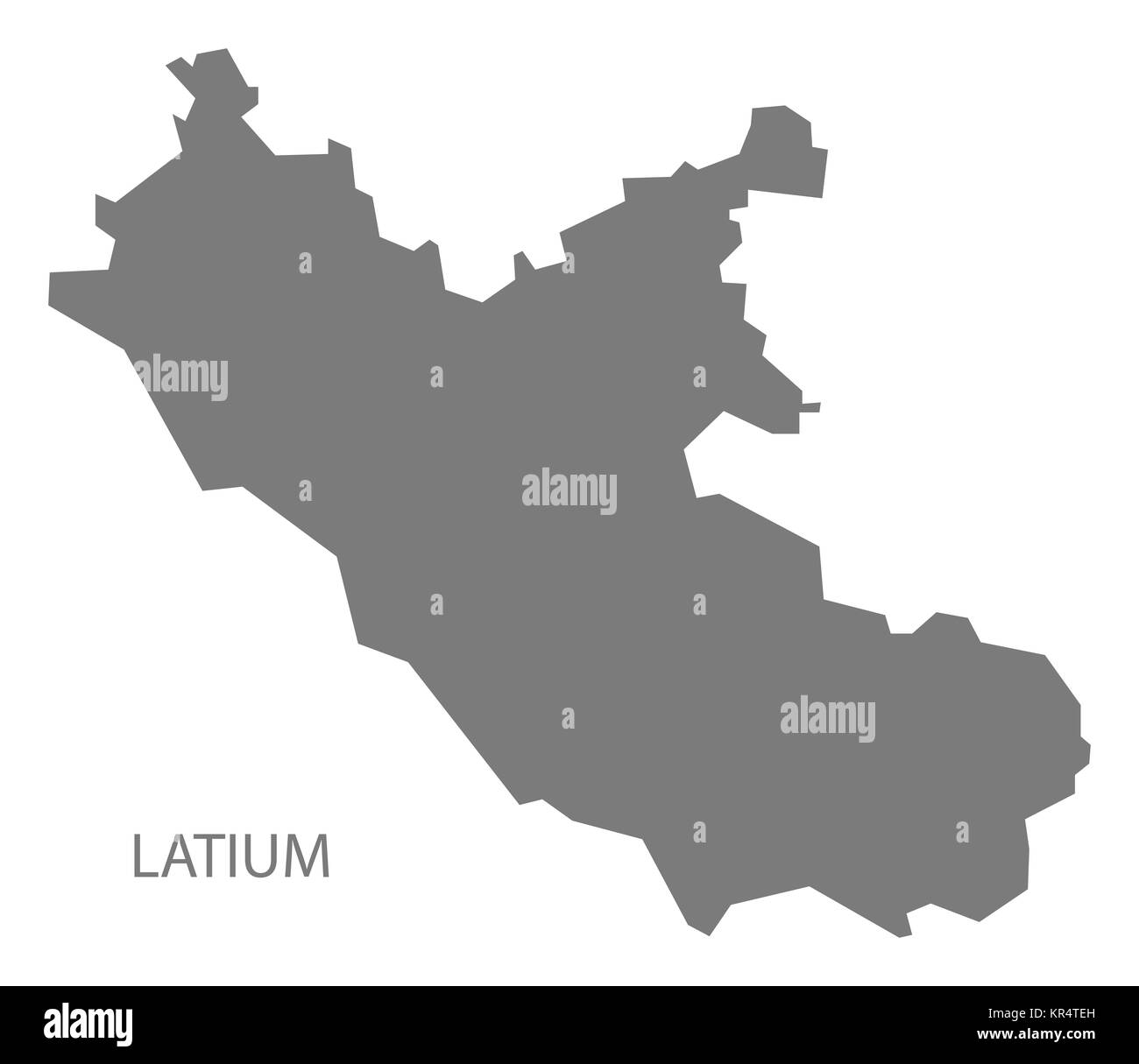 Latium Italy Map grey Stock Photo - Alamy