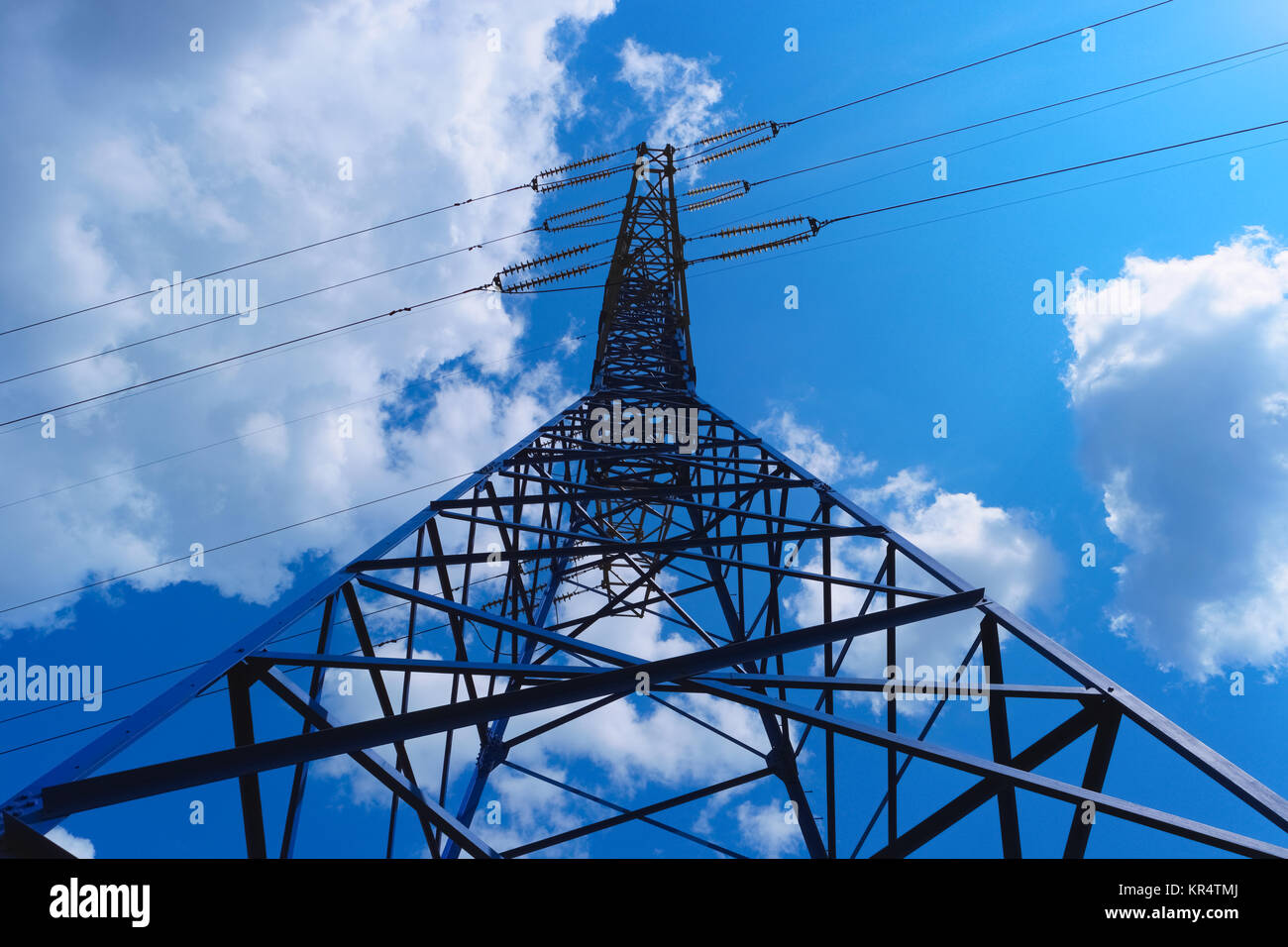 Power line tower Stock Photo - Alamy